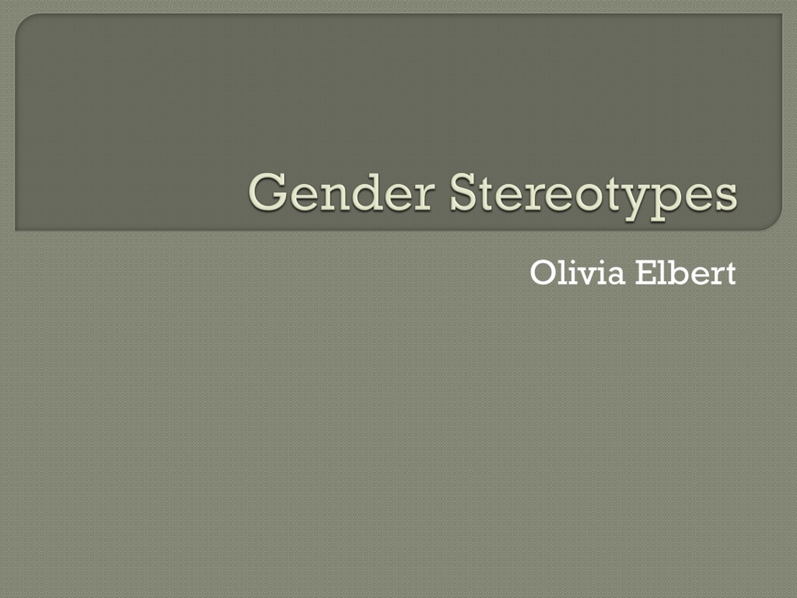 PPT - Gender Stereotypes PowerPoint Presentation, free download - ID ...