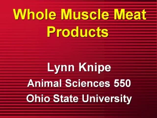 PPT - CONVERSION OF MUSCLE INTO MEAT PowerPoint Presentation, free ...