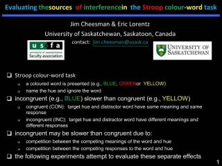 PPT - Stroop Effect -named after J. Ridley Stroop -described in the ...