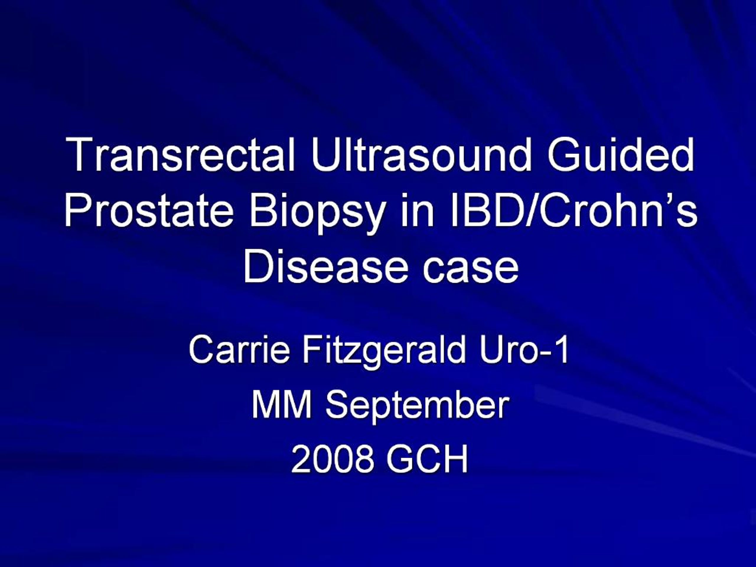 PPT - Transrectal Ultrasound Guided Prostate Biopsy in IBD PowerPoint ...