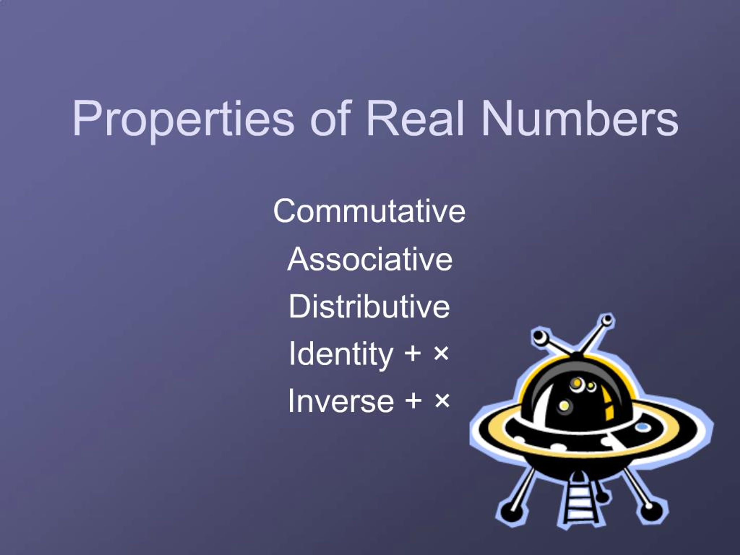 PPT - Properties of Real Numbers PowerPoint Presentation, free download ...