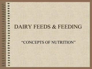 PPT - FEEDING DAIRY CATTLE PowerPoint Presentation, free download - ID ...