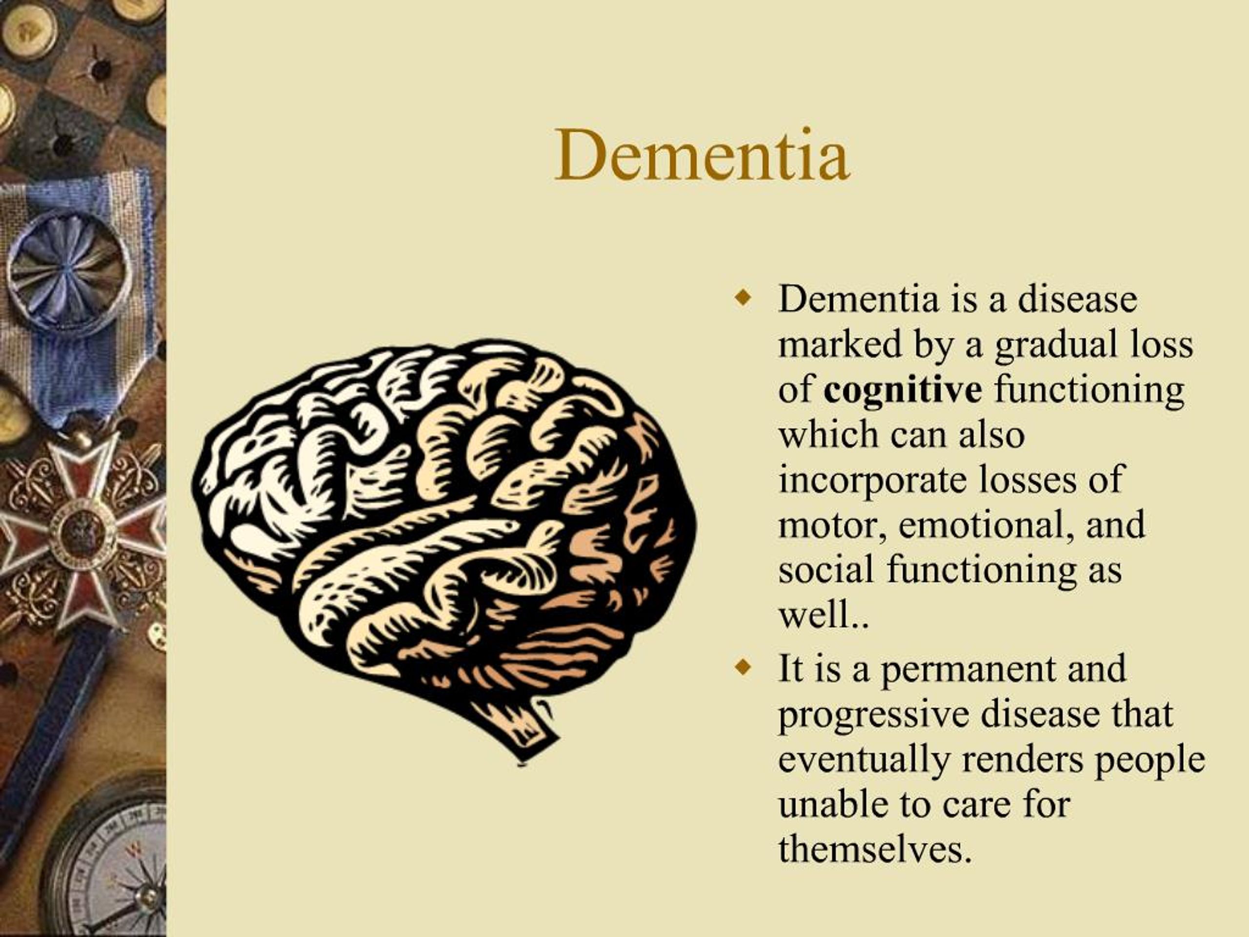 PPT - Dementia PowerPoint Presentation, free download - ID:1011655