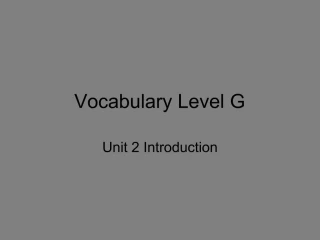 PPT - Level G PowerPoint Presentation, free download - ID:6815407