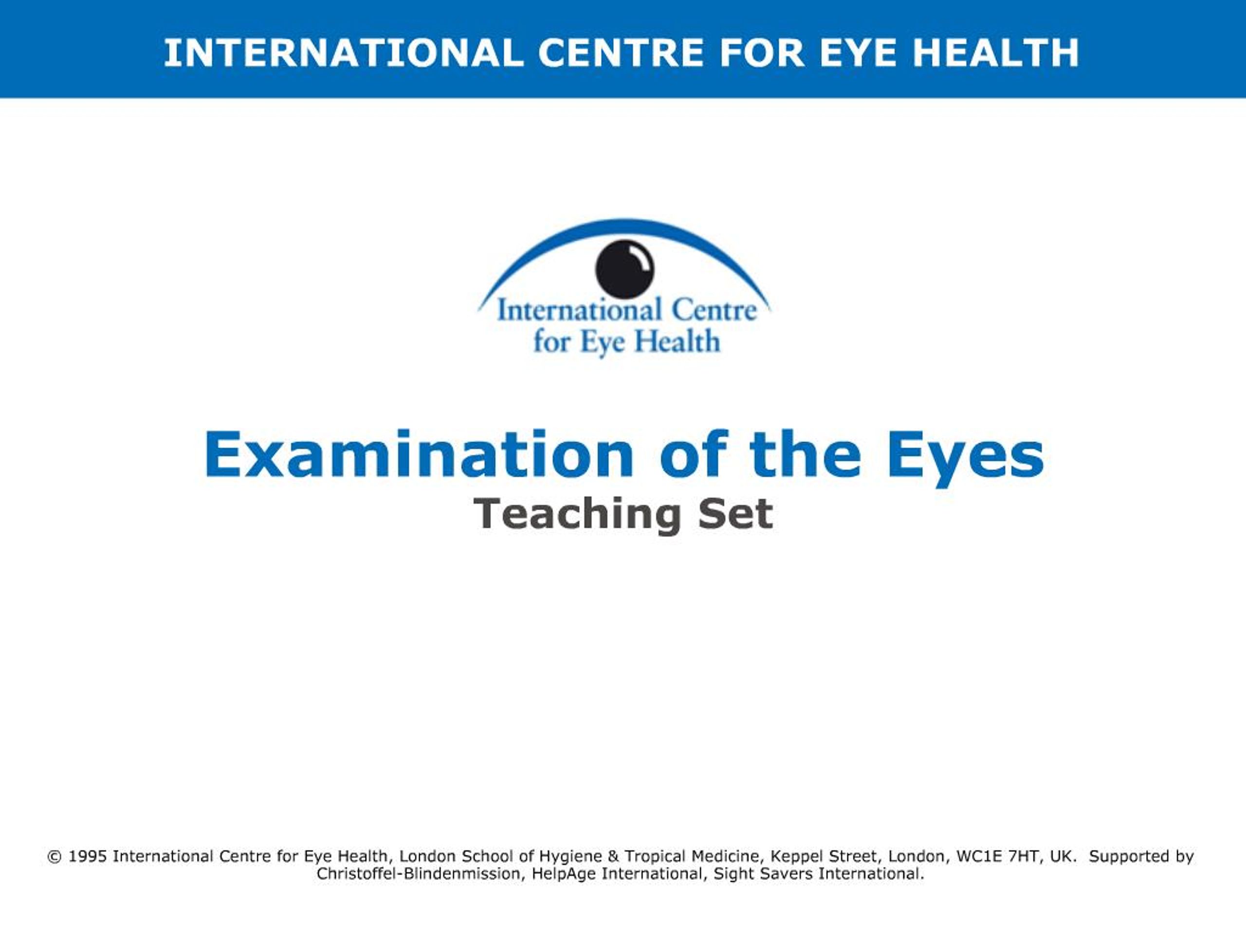 PPT - Examination of the Eyes Teaching Set PowerPoint Presentation ...
