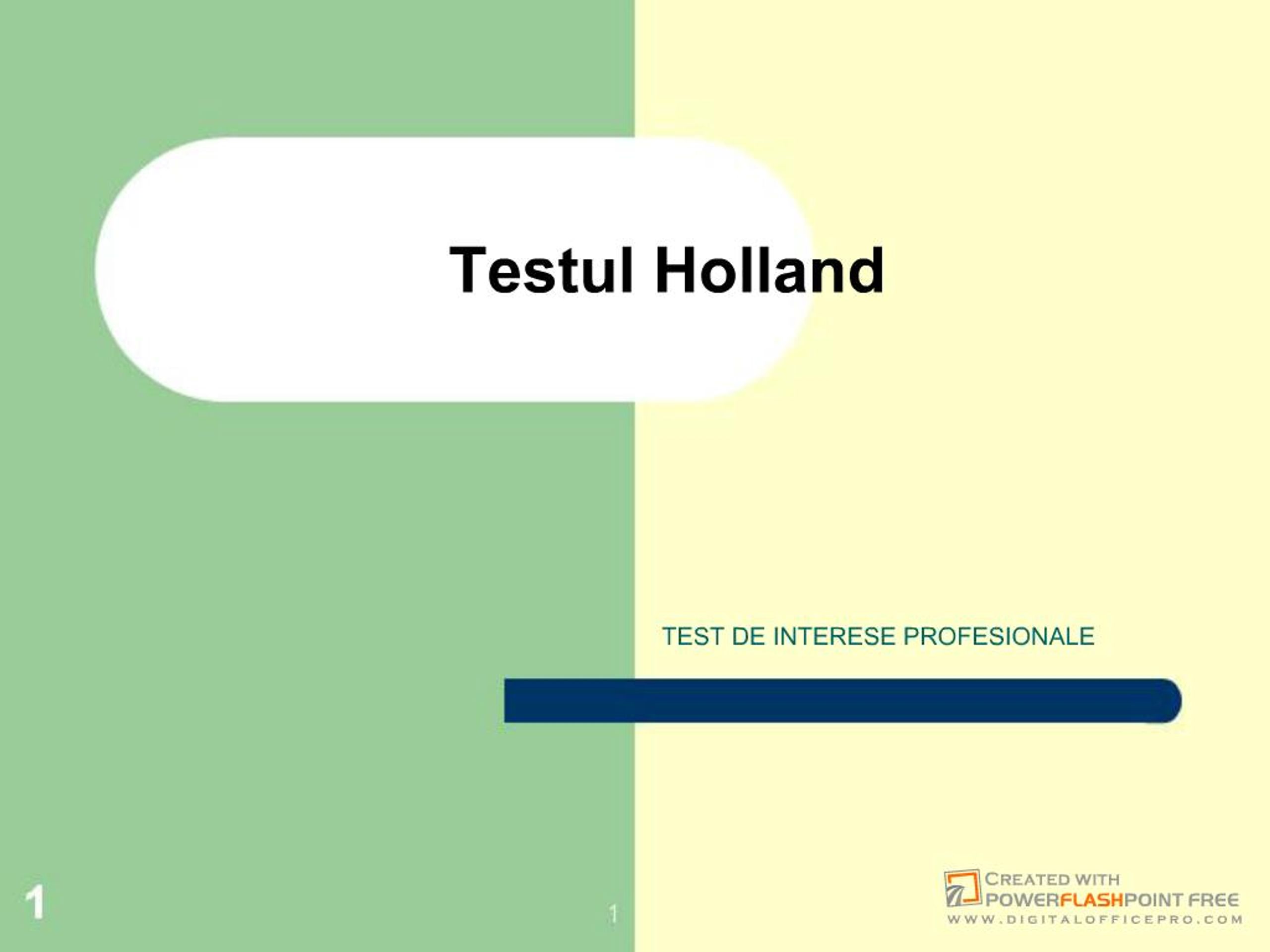 PPT - Testul Holland PowerPoint Presentation, free download - ID:10148