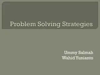 PPT - PROBLEM-SOLVING STRATEGIES PowerPoint Presentation, free download ...