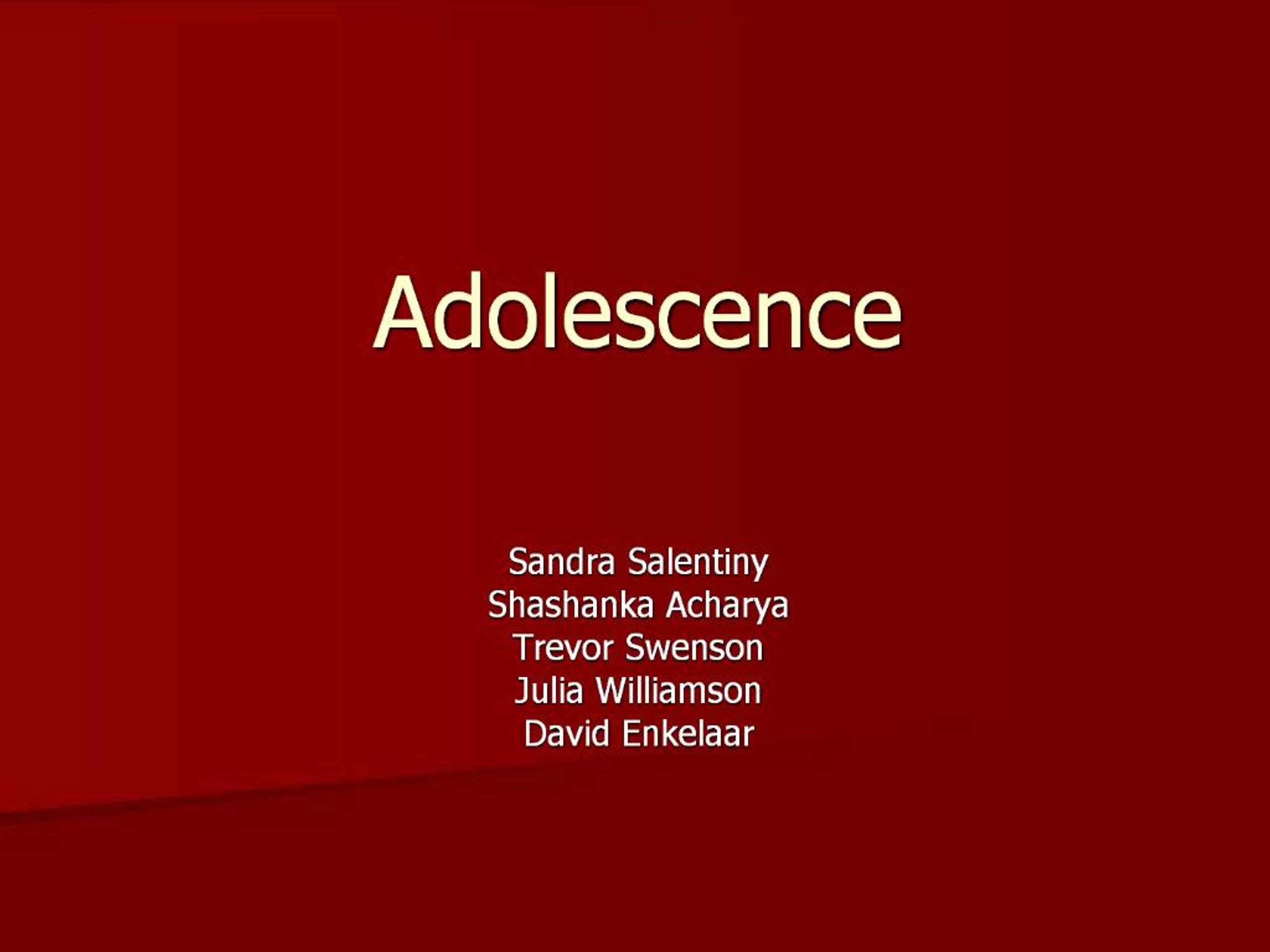 PPT - Adolescence PowerPoint Presentation, free download - ID:1017521