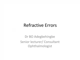 PPT - Refractive Errors PowerPoint Presentation, free download - ID:9620885