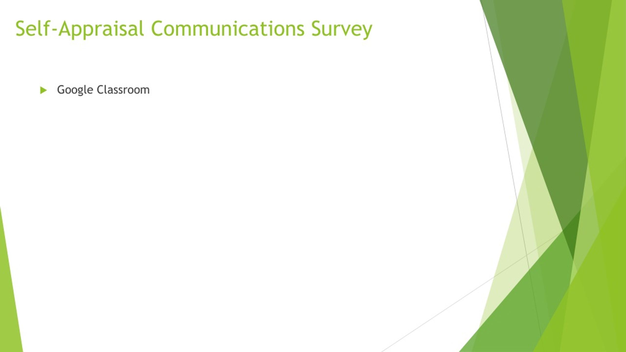 PPT - Self-Appraisal Communications Survey PowerPoint Presentation ...