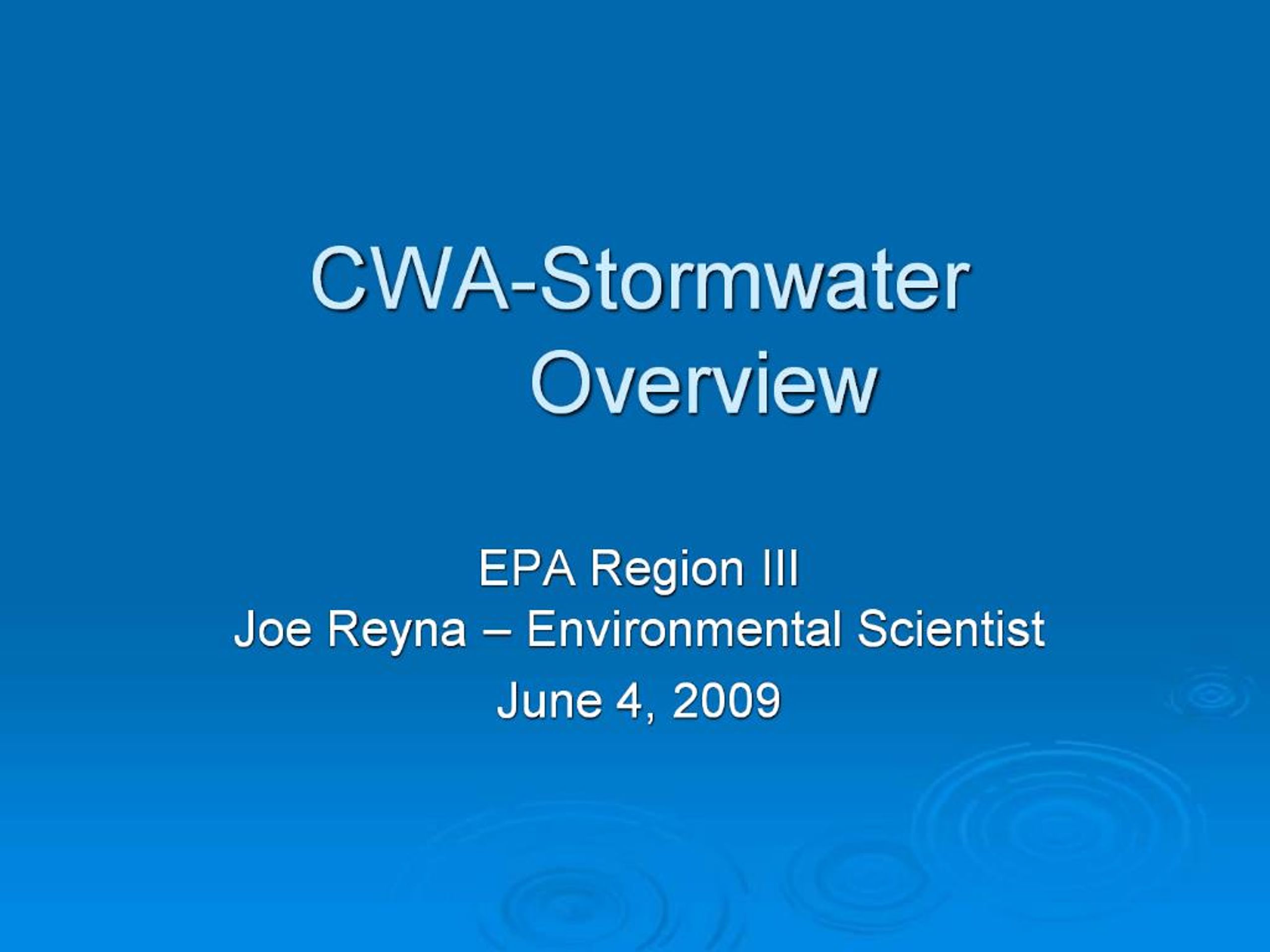 PPT - CWA-Stormwater Overview PowerPoint Presentation, free download ...