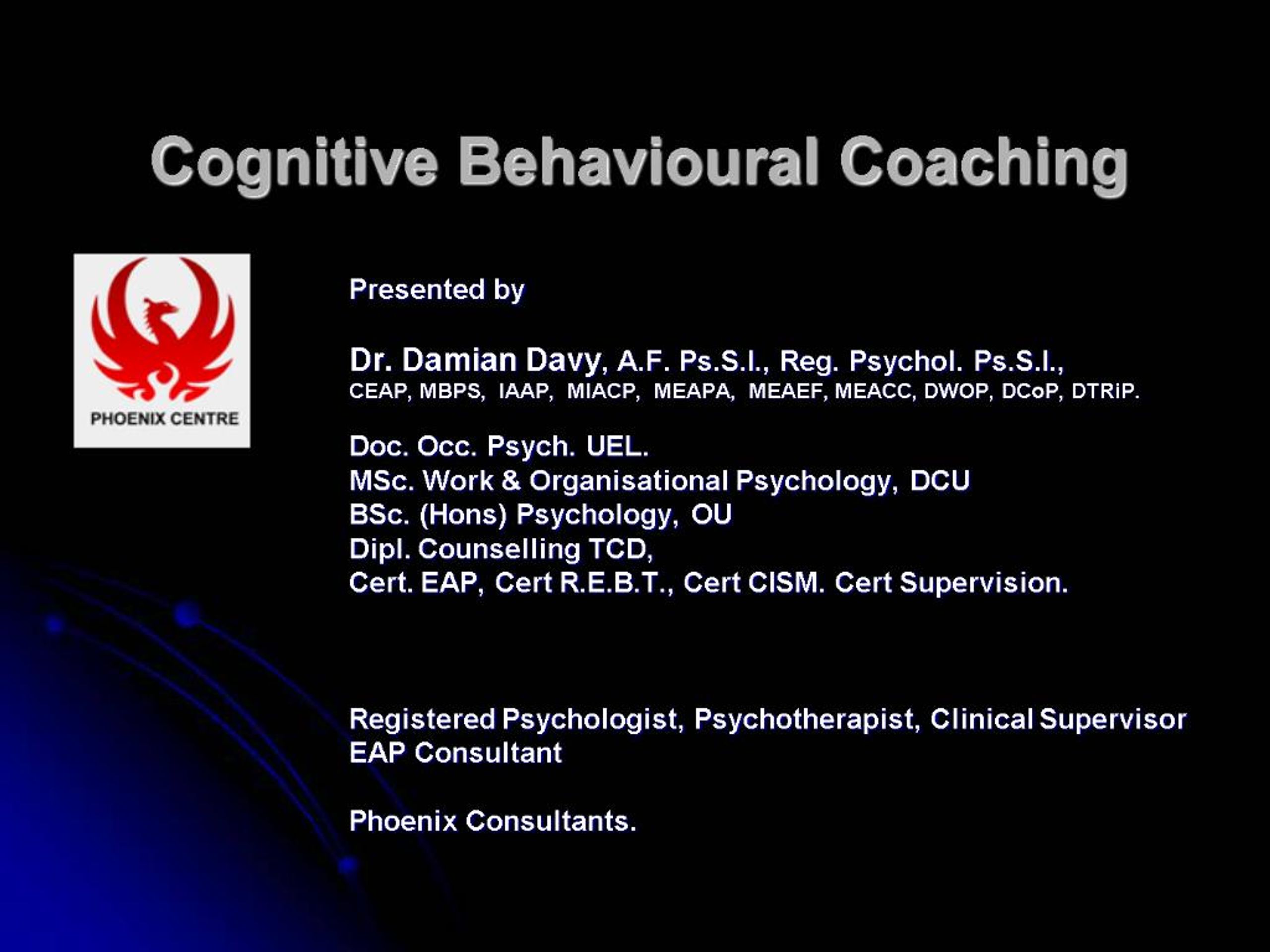 PPT - Cognitive Behavioural Coaching PowerPoint Presentation, free ...