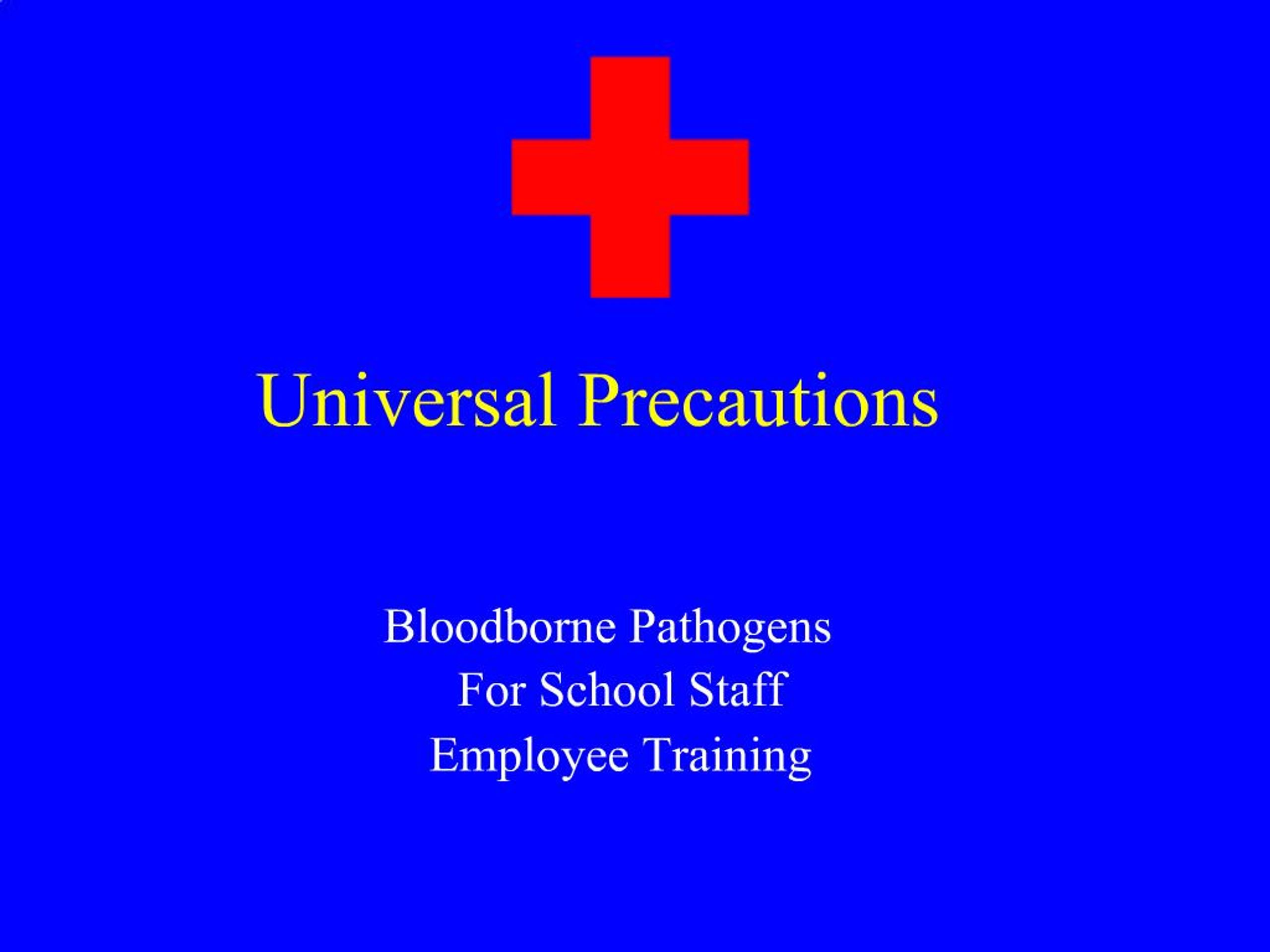 PPT - Universal Precautions PowerPoint Presentation, free download - ID ...