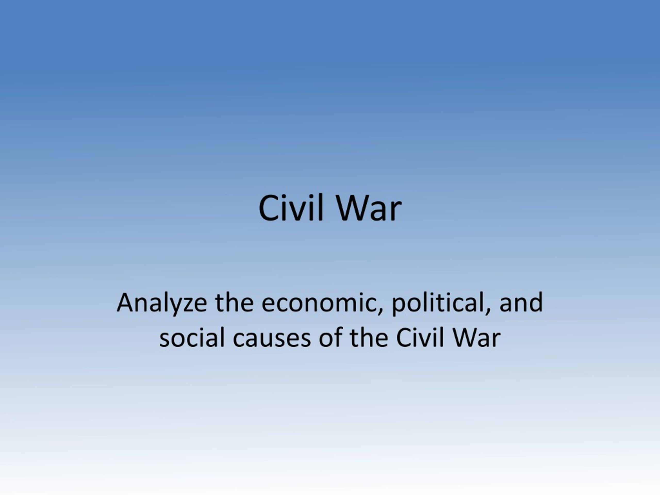 PPT - Civil War PowerPoint Presentation, free download - ID:1022946