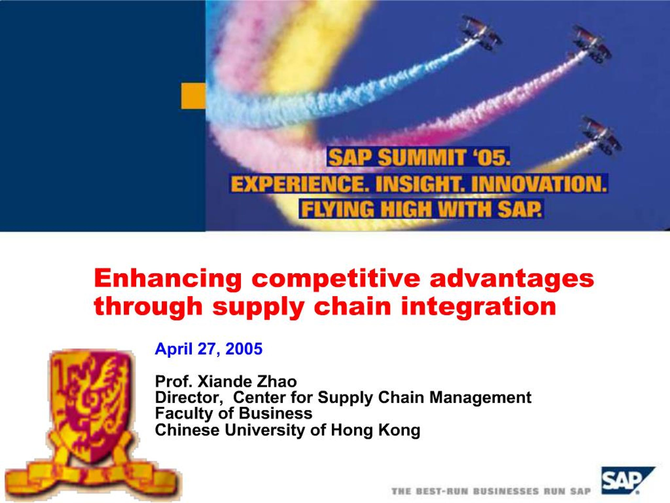 PPT - Enhancing competitive advantages through supply chain integration ...