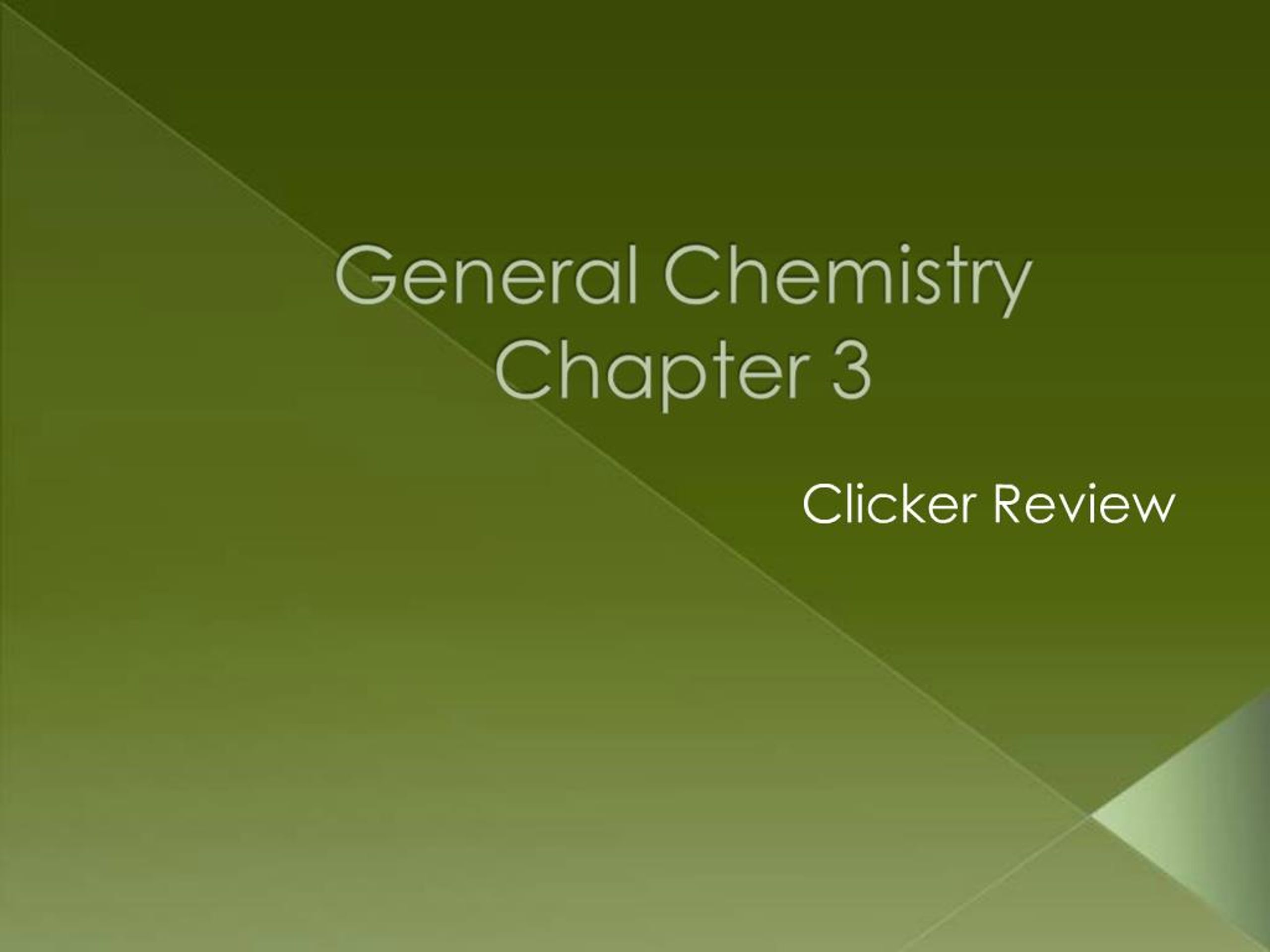 PPT - General Chemistry Chapter 3 PowerPoint Presentation, free ...
