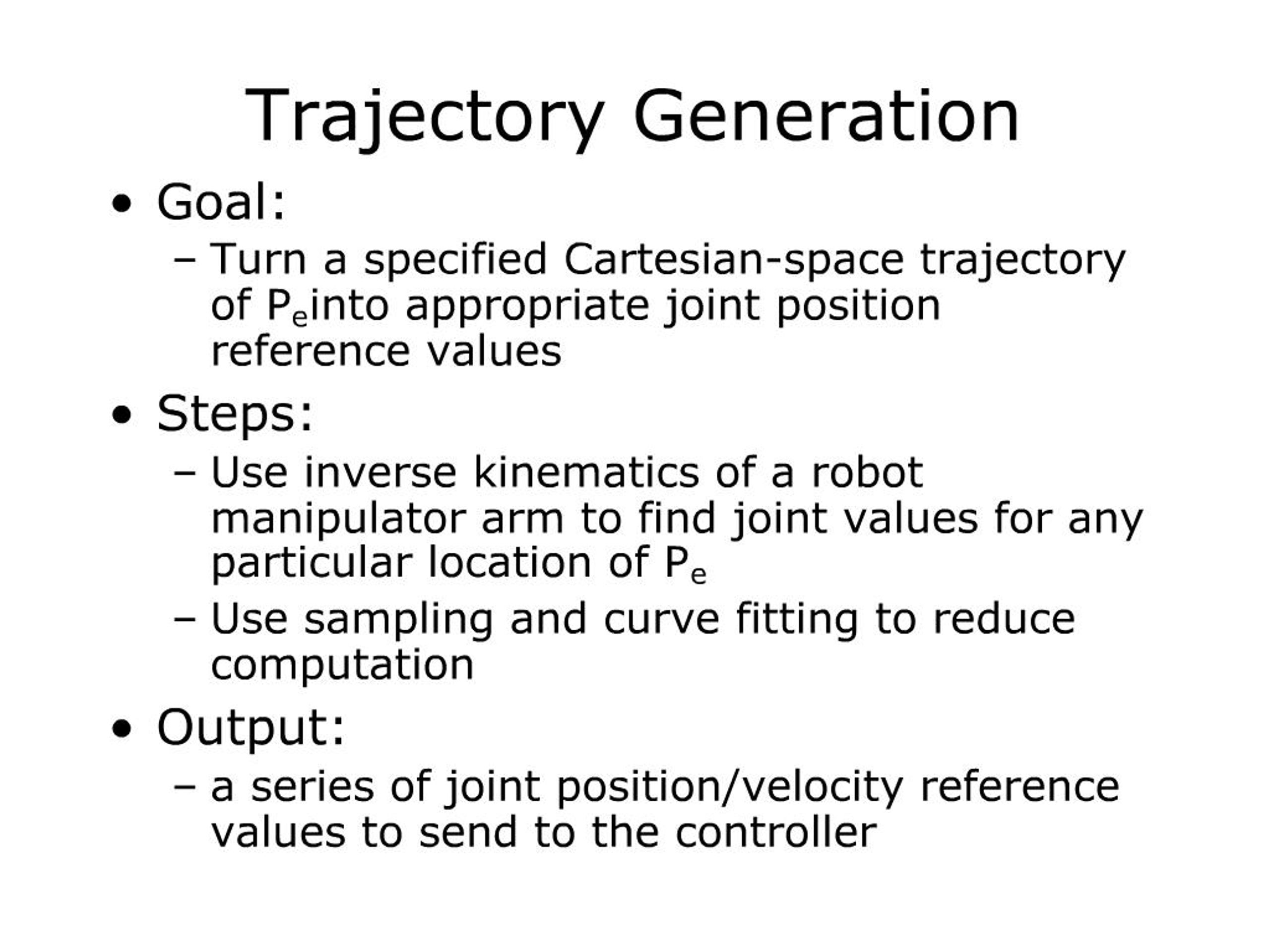 PPT - Trajectory Generation PowerPoint Presentation, free download - ID ...