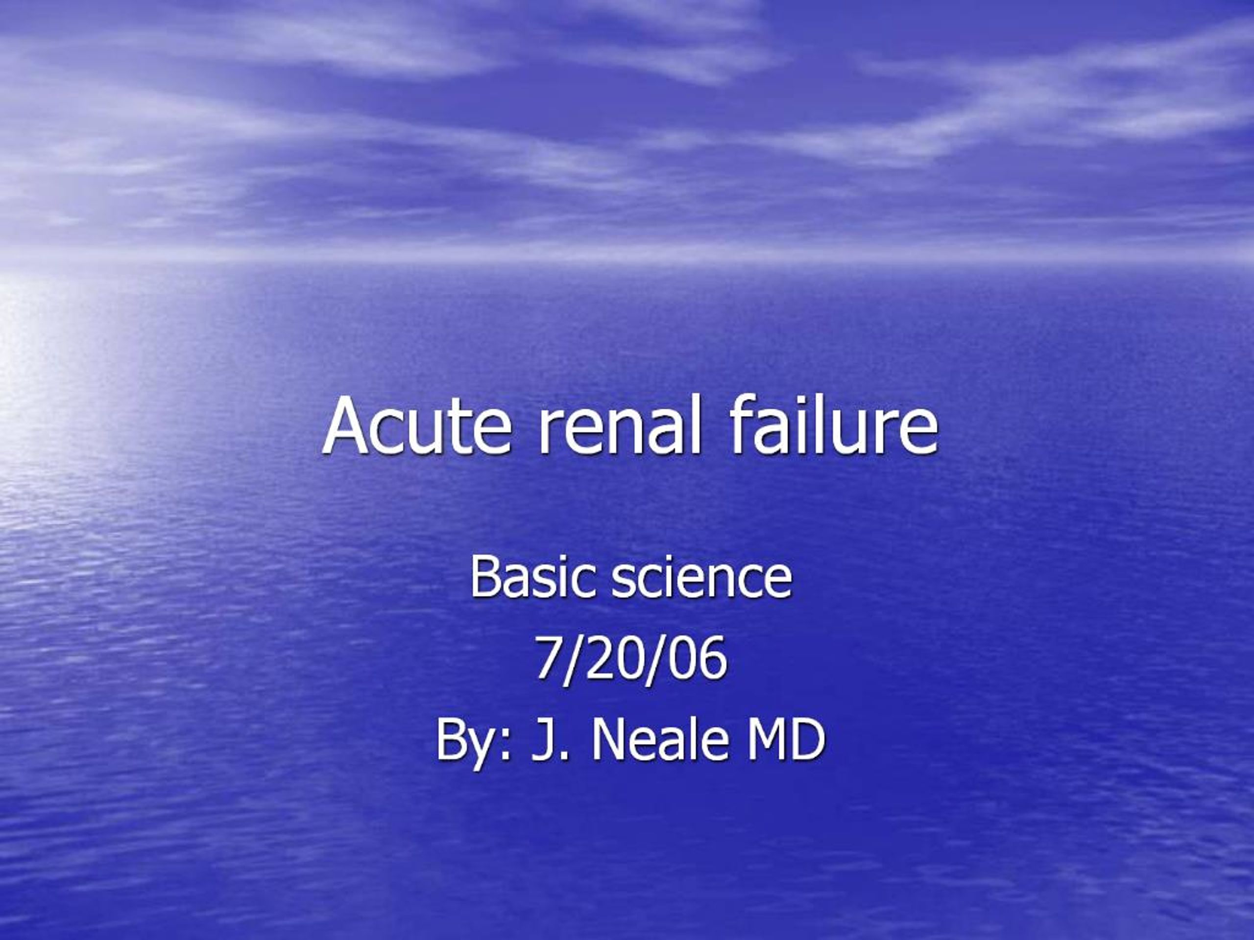PPT - Acute renal failure PowerPoint Presentation, free download - ID ...
