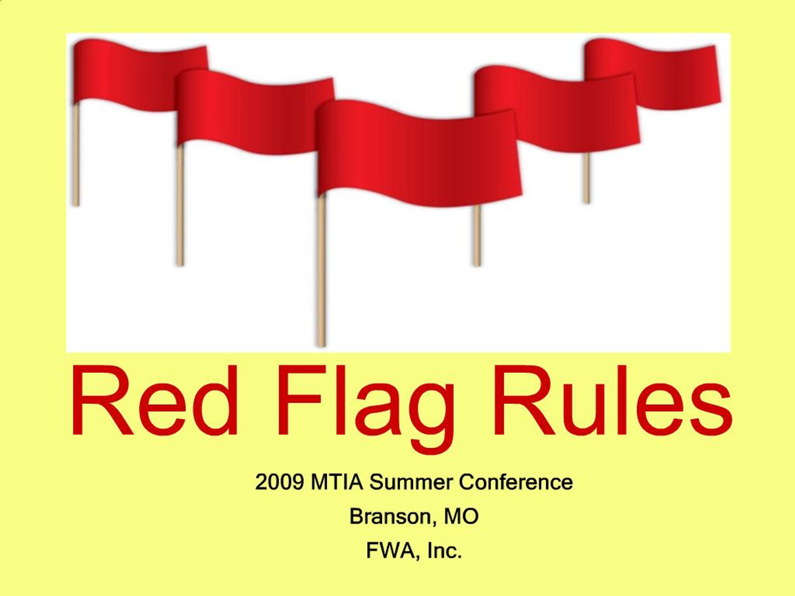PPT - Red Flag Rules PowerPoint Presentation, free download - ID:1035463