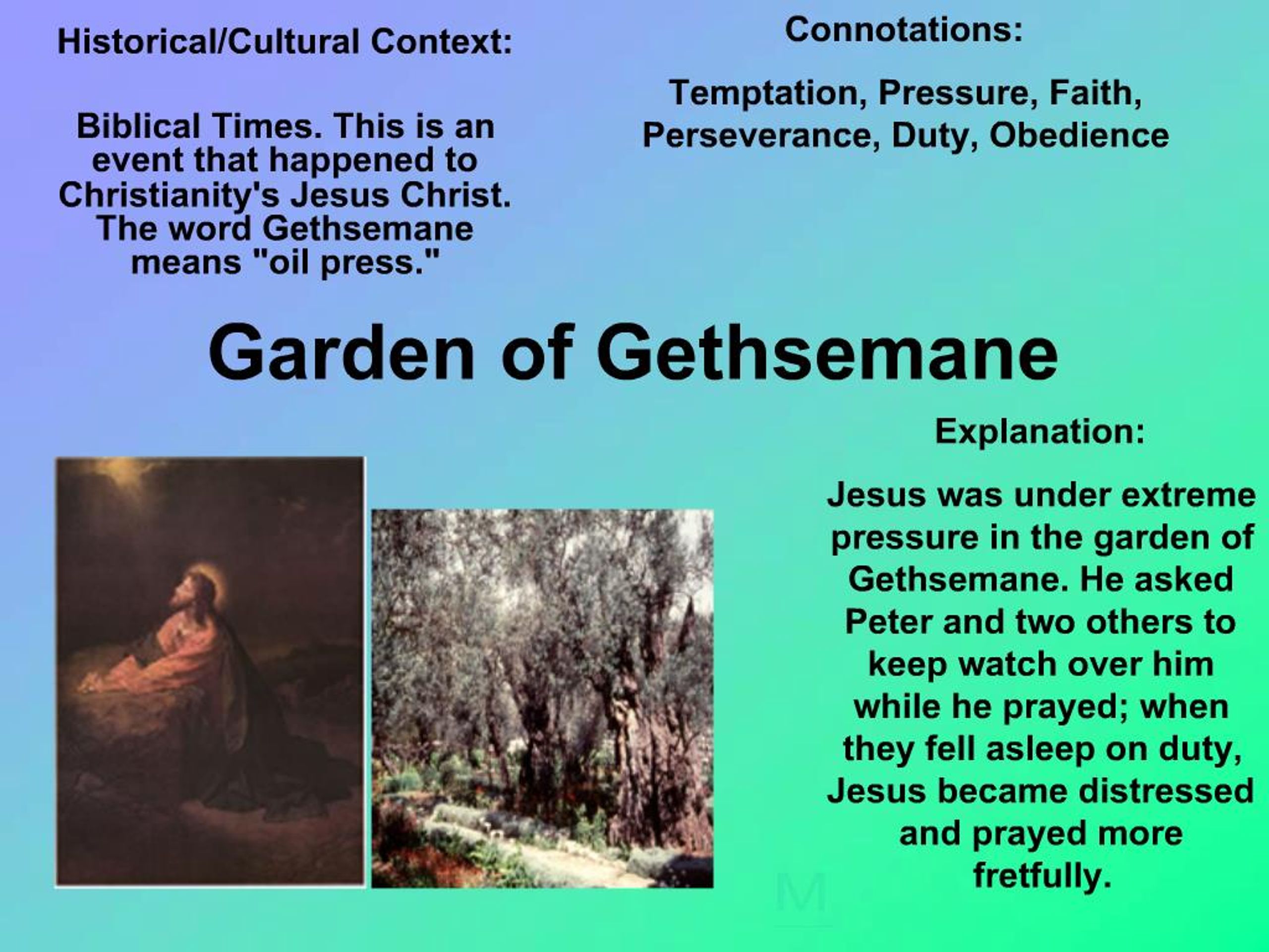 PPT - Garden of Gethsemane PowerPoint Presentation, free download - ID ...