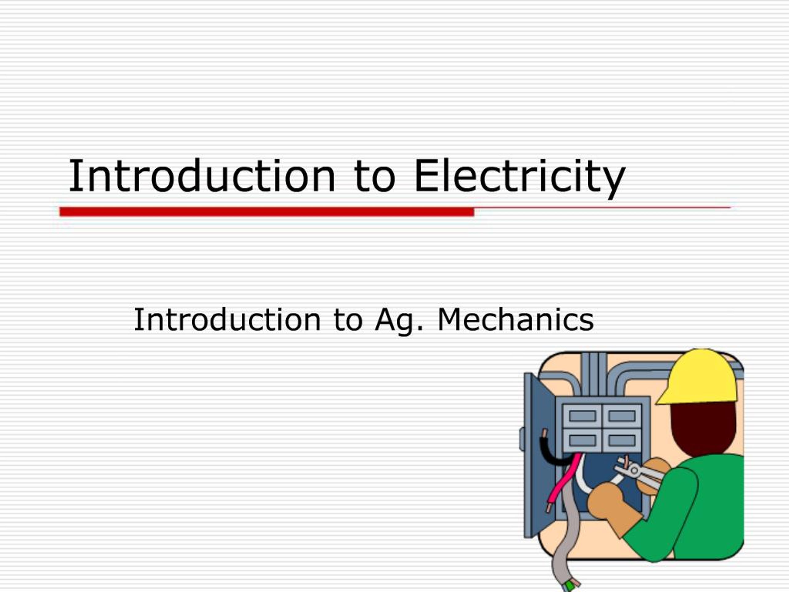 PPT - Introduction to Electricity: Fundamental Concepts and Vocabulary ...