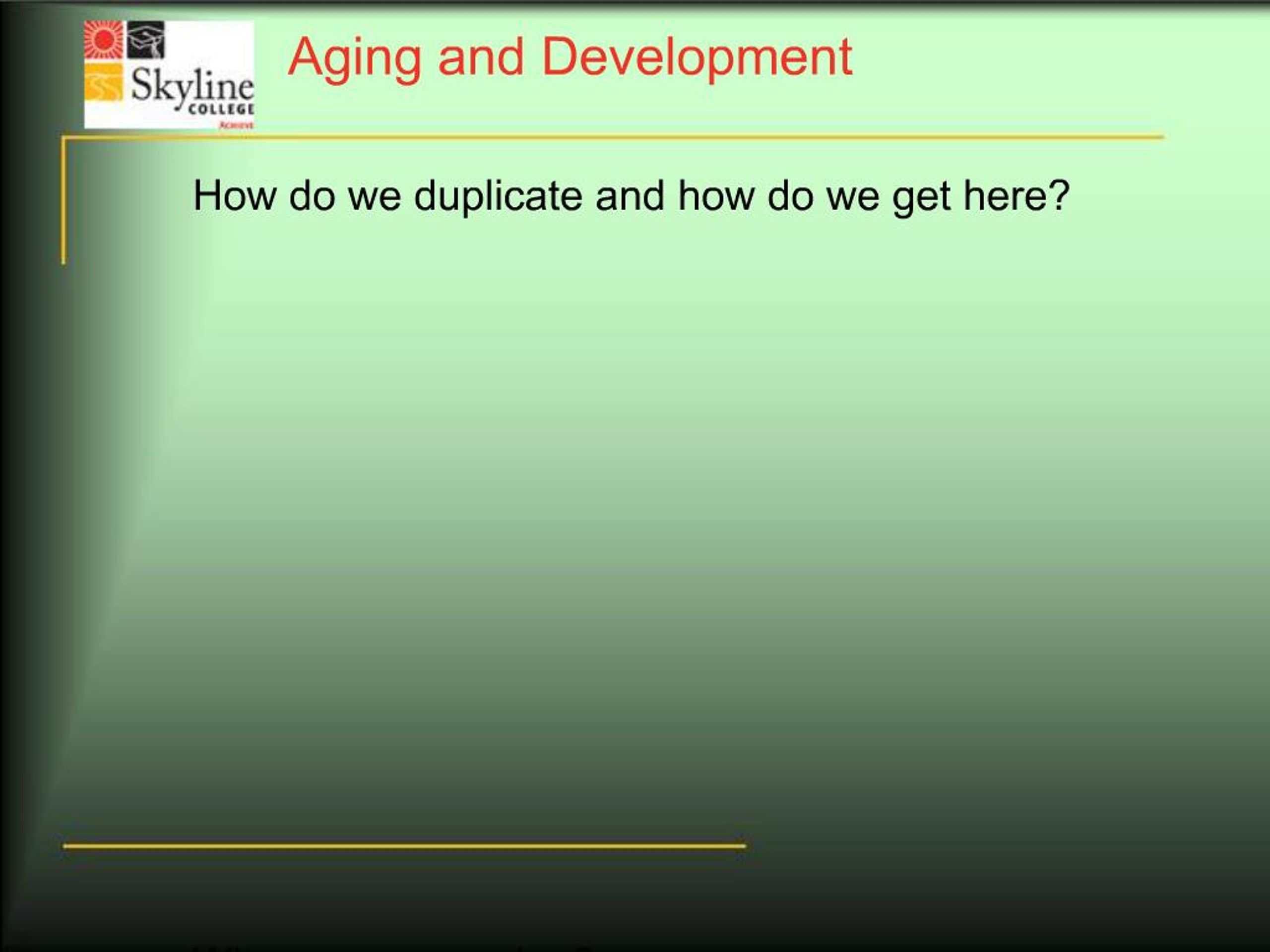 PPT - Navigating the Journey of Aging: Understanding Developmental ...