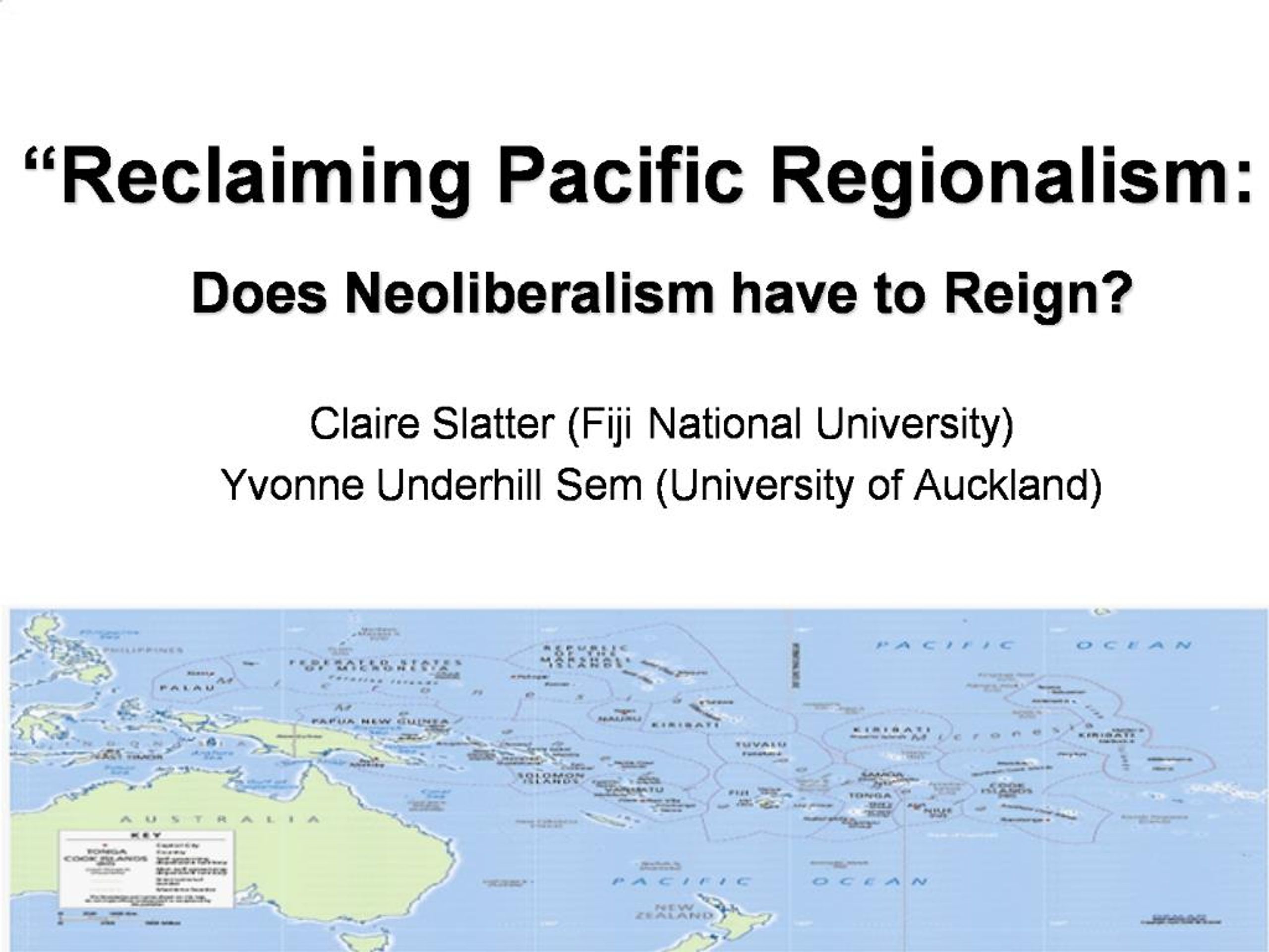 PPT - Reclaiming Pacific Regionalism: PowerPoint Presentation, free ...