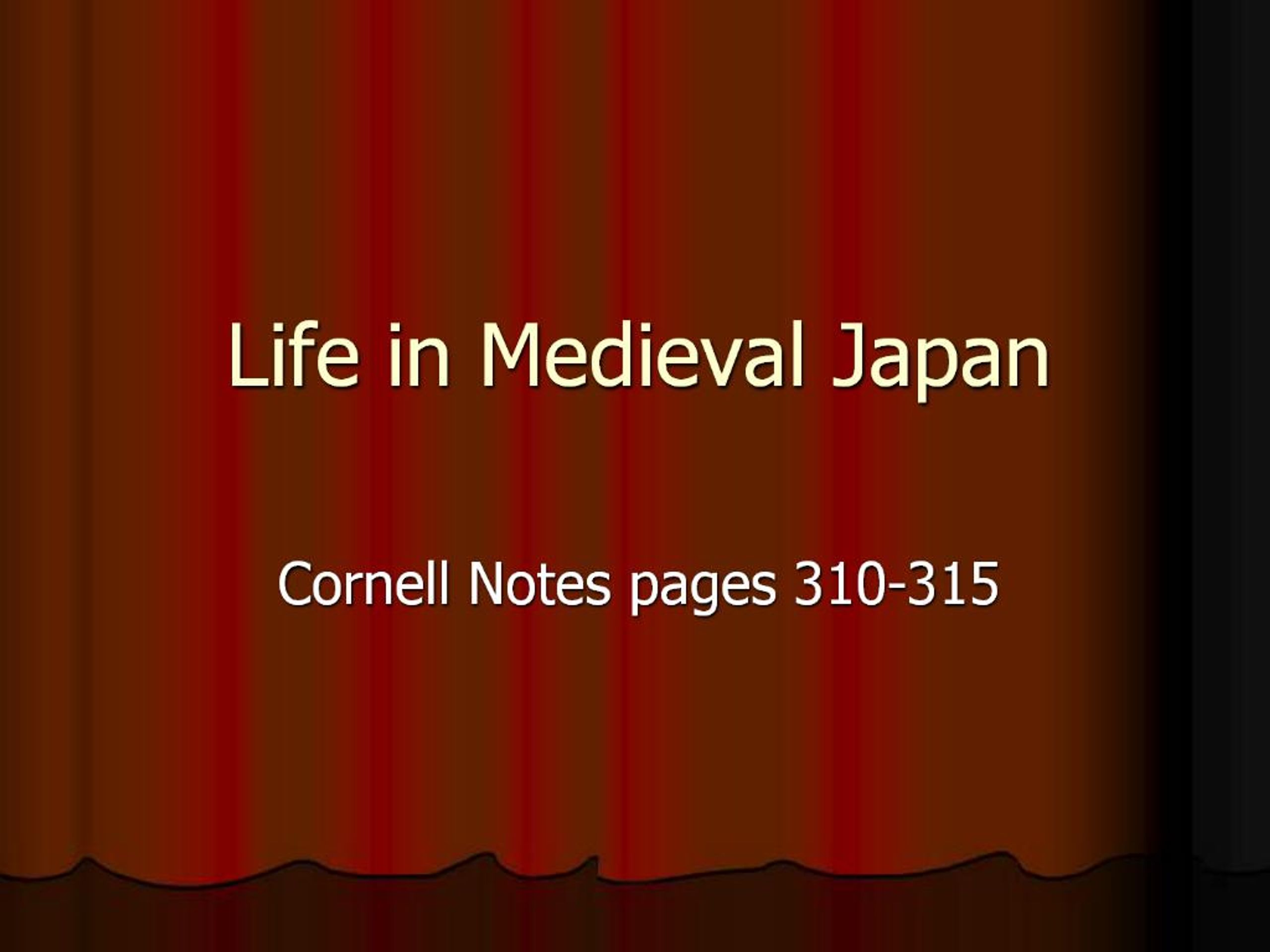 PPT - Life in Medieval Japan PowerPoint Presentation, free download ...