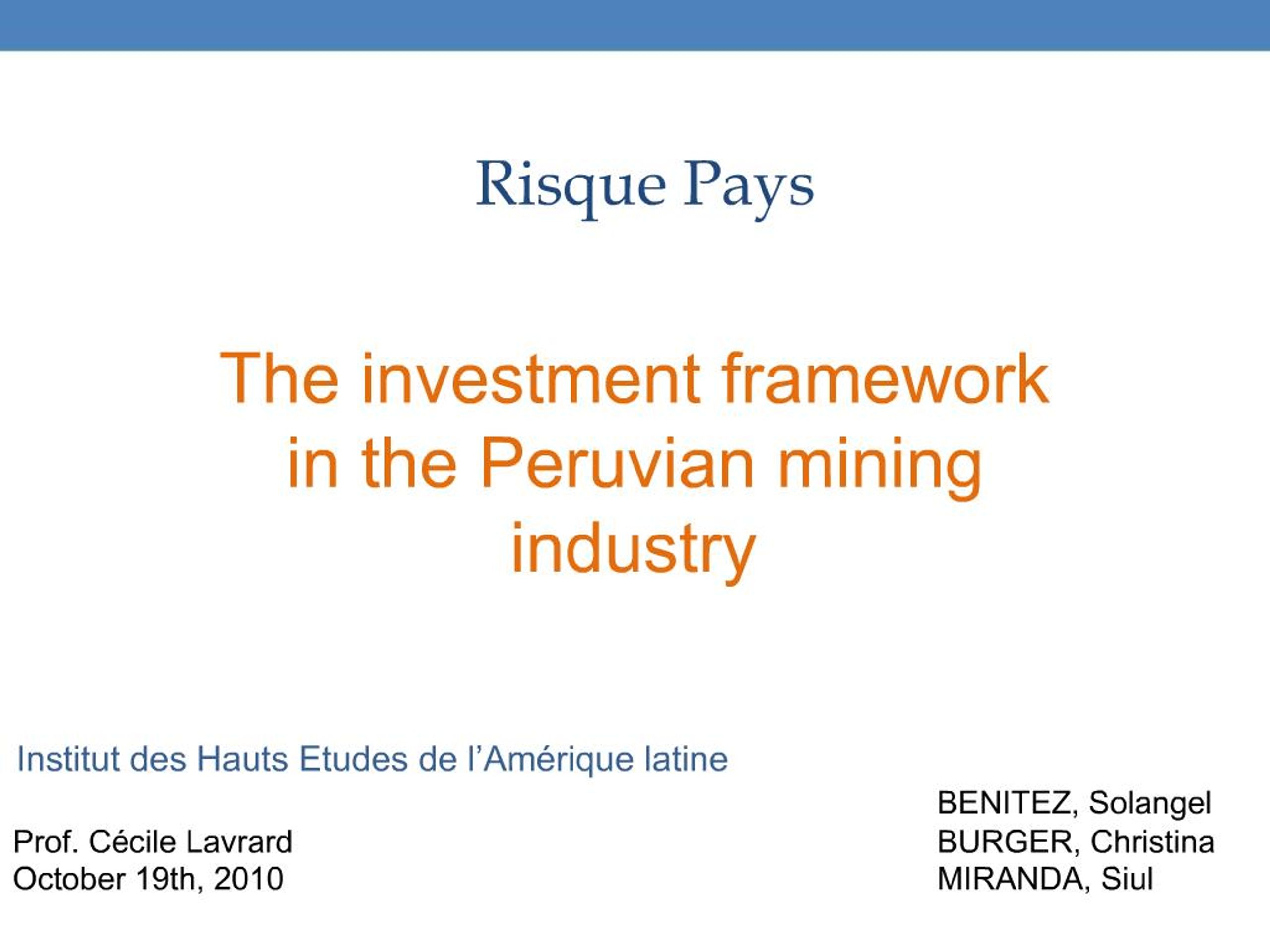 PPT - Risque Pays PowerPoint Presentation, free download - ID:1051165