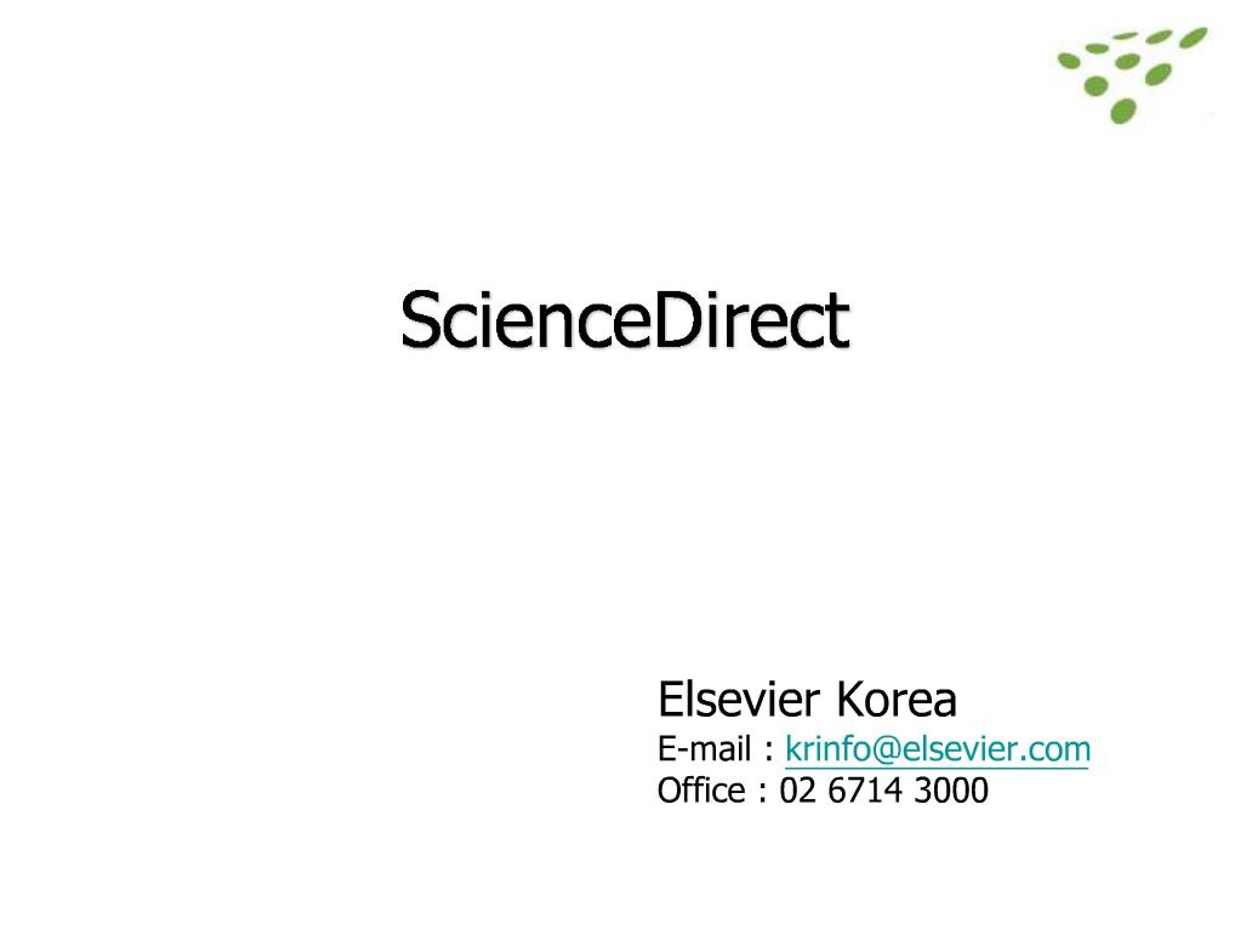 PPT - ScienceDirect PowerPoint Presentation, free download - ID:1052387