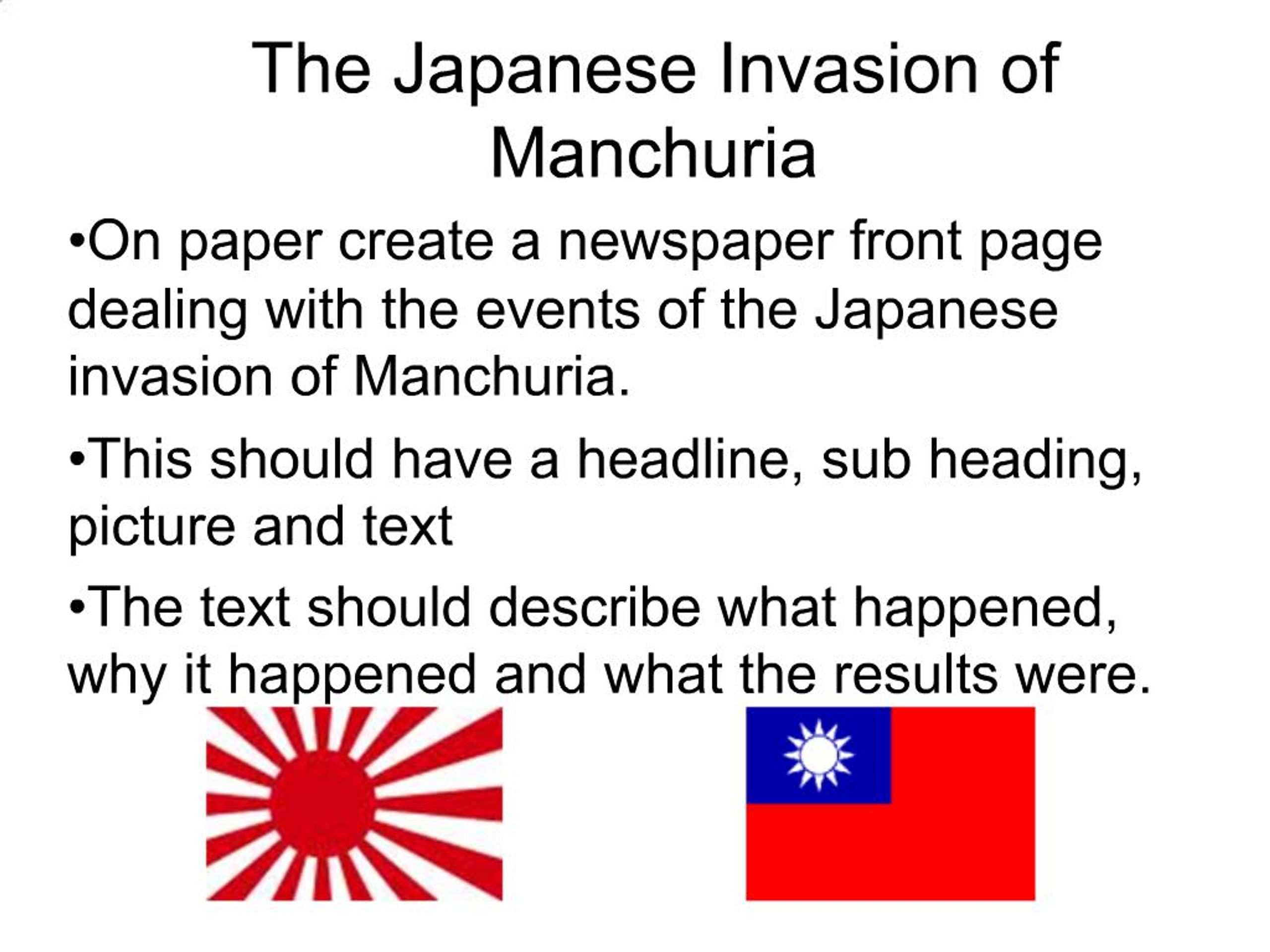 PPT - The Japanese Invasion of Manchuria PowerPoint Presentation, free ...