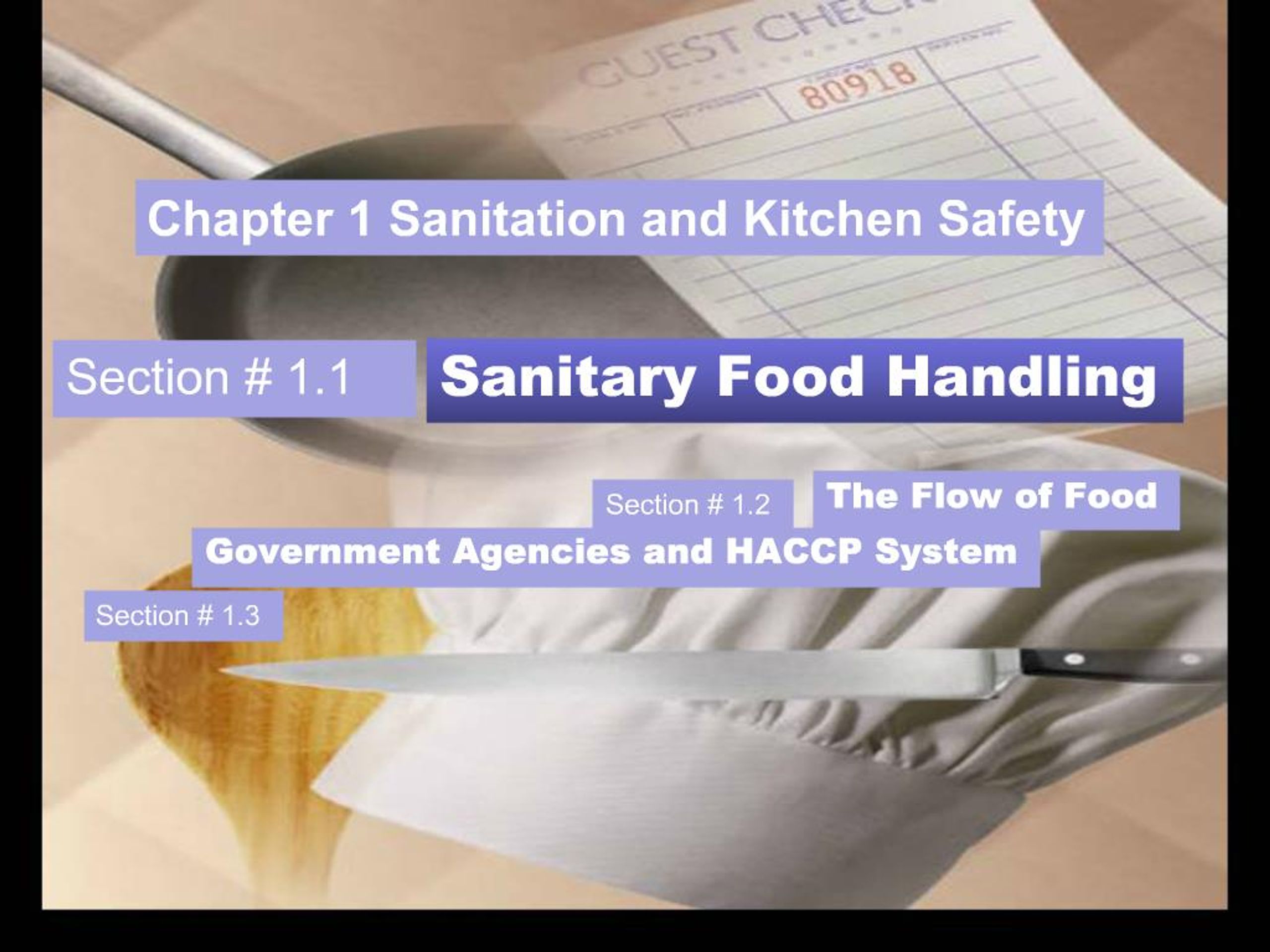 PPT - Chapter 1 Sanitation and Kitchen Safety PowerPoint Presentation ...