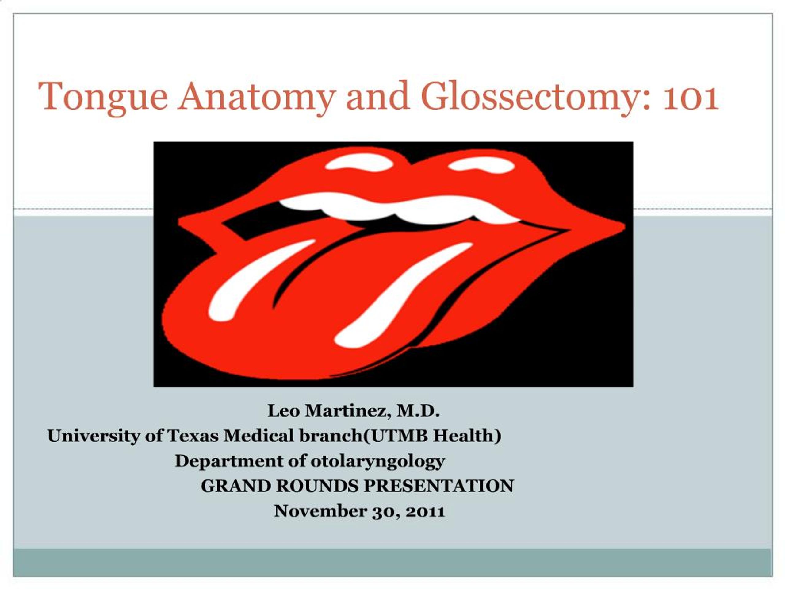 PPT - Tongue Anatomy and Glossectomy: 101 PowerPoint Presentation, free ...