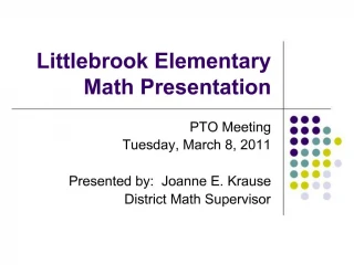 PPT - Elementary Math PowerPoint Presentation, free download - ID:1870796