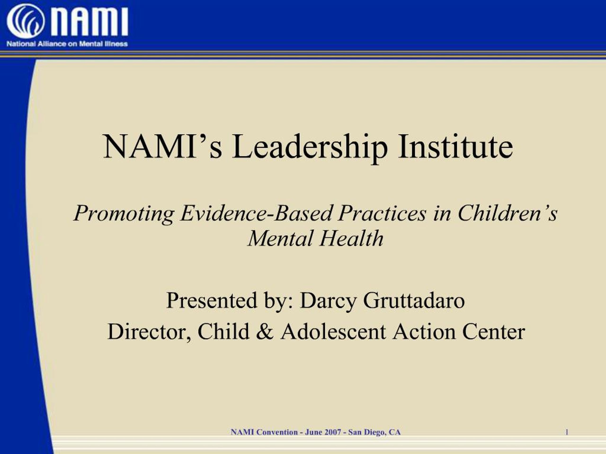 PPT - NAMI s Leadership Institute PowerPoint Presentation, free ...