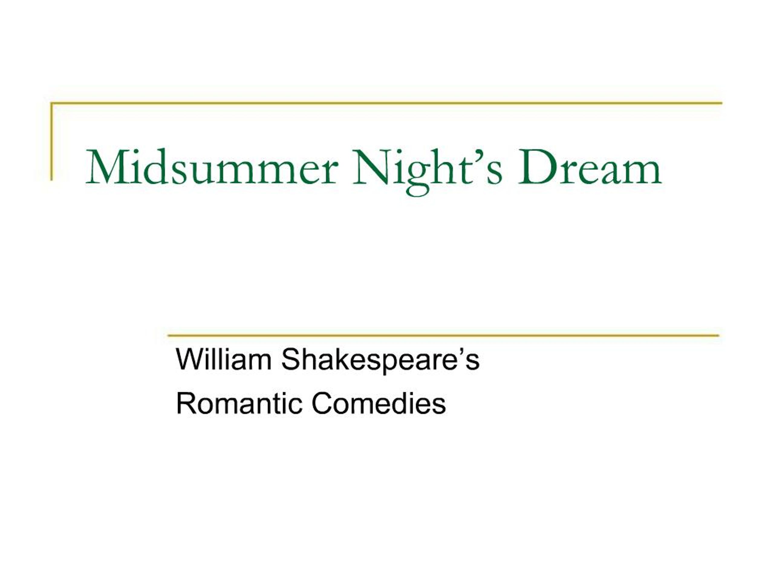 PPT - Midsummer Night s Dream PowerPoint Presentation, free download ...