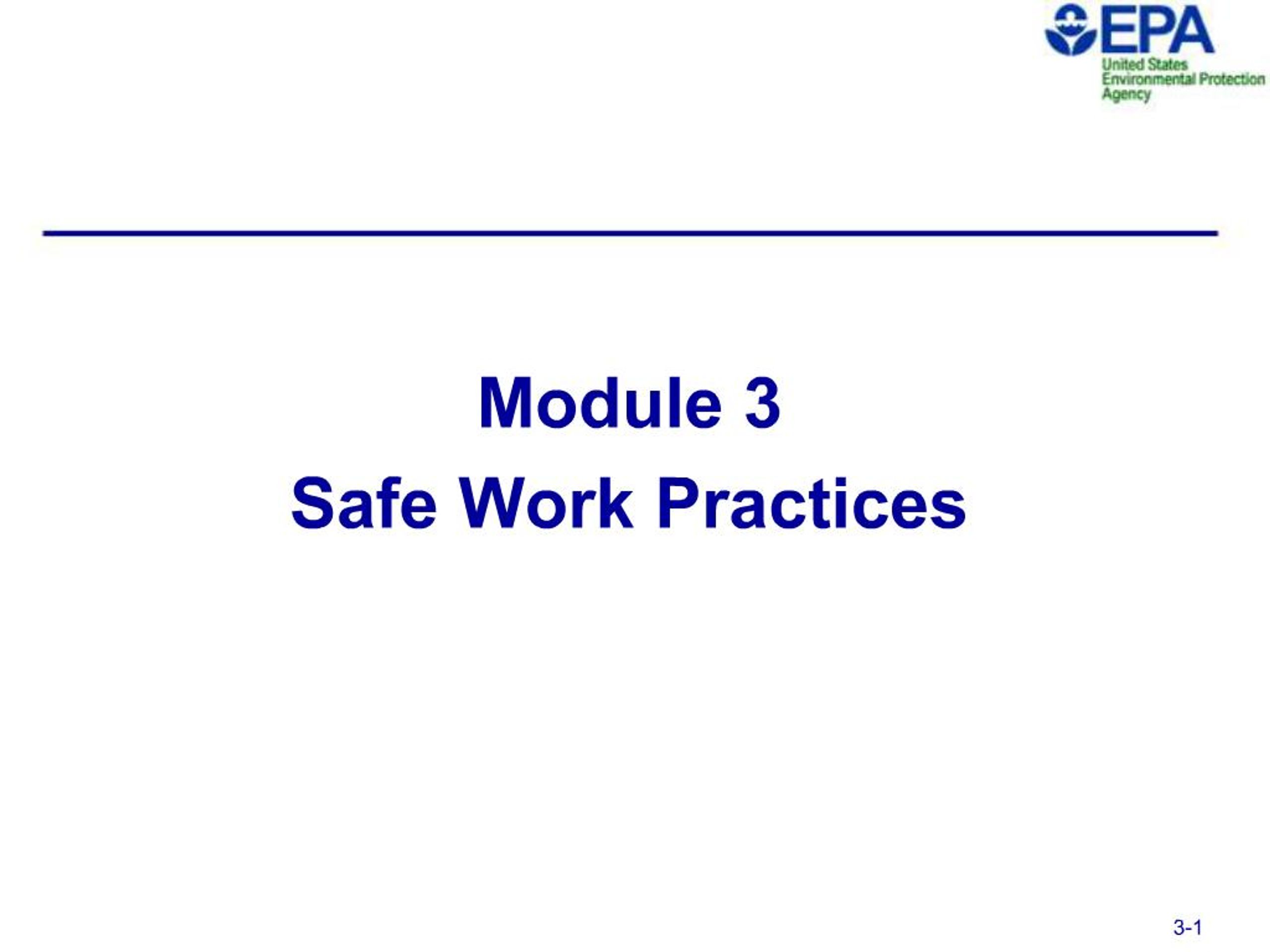 PPT - Module 3 Safe Work Practices PowerPoint Presentation, free ...