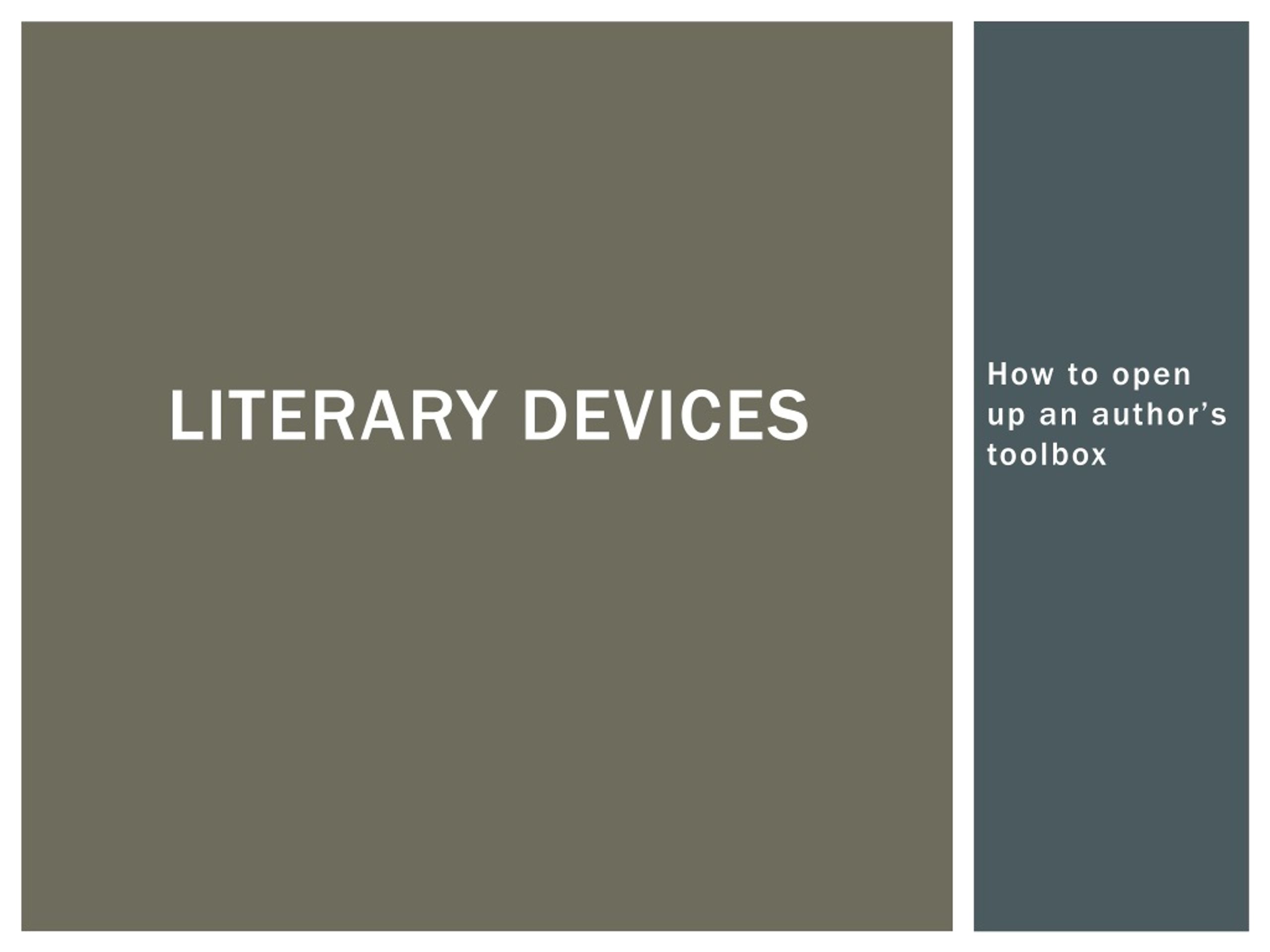 PPT - Literary devices PowerPoint Presentation, free download - ID:1076038