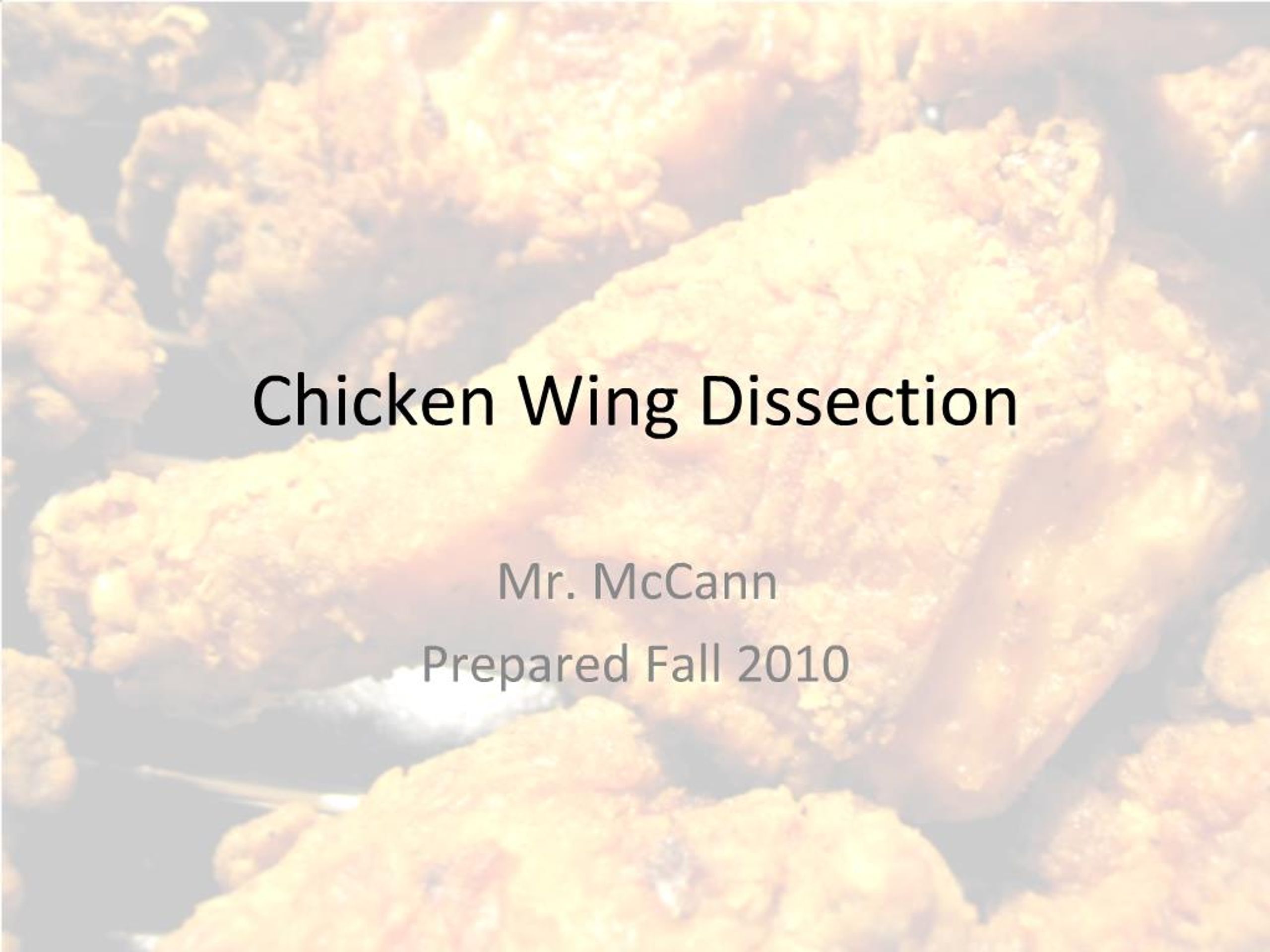 PPT - Chicken Wing Dissection PowerPoint Presentation, free download ...