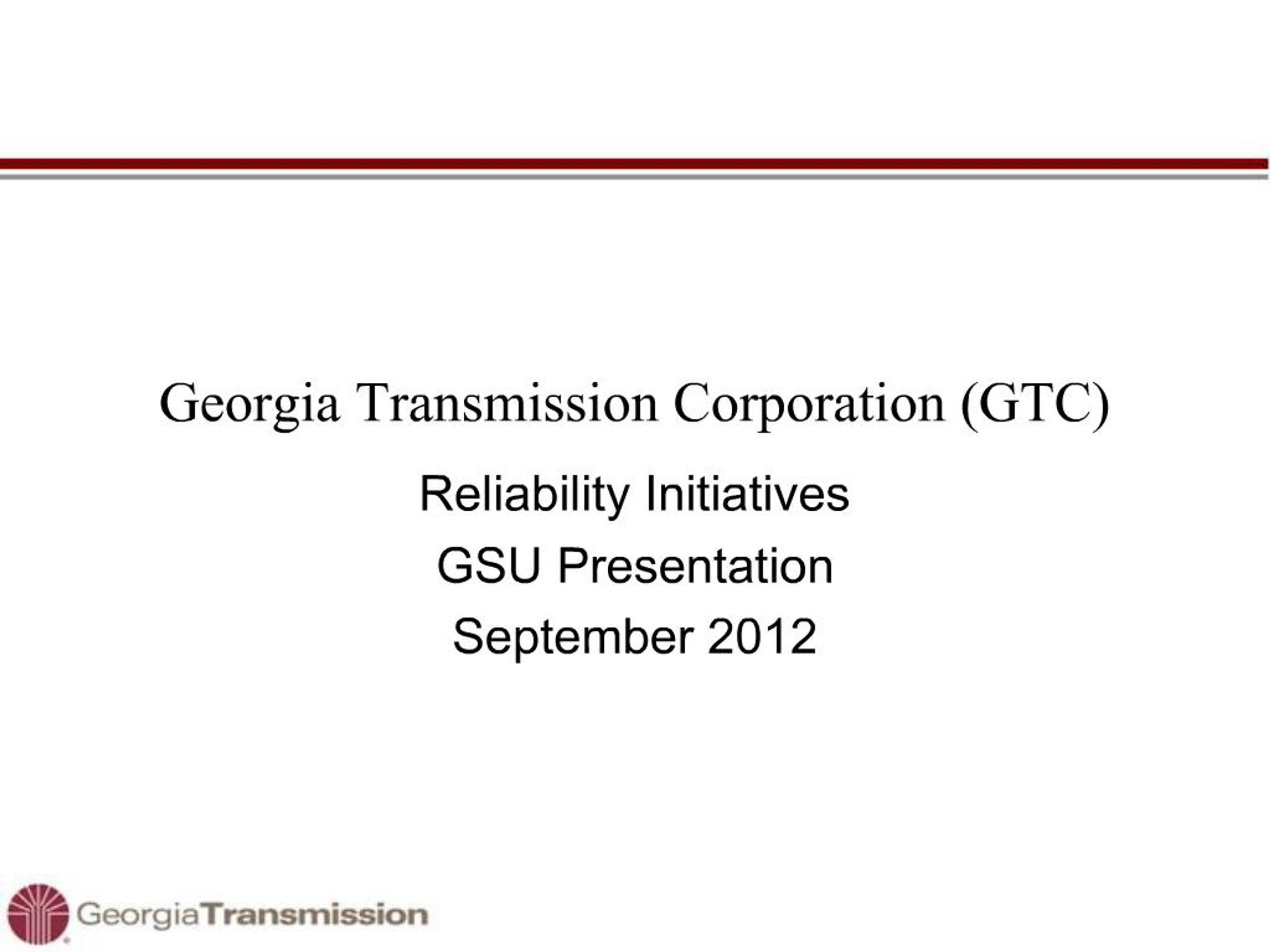 PPT - Georgia Transmission Corporation GTC PowerPoint Presentation ...