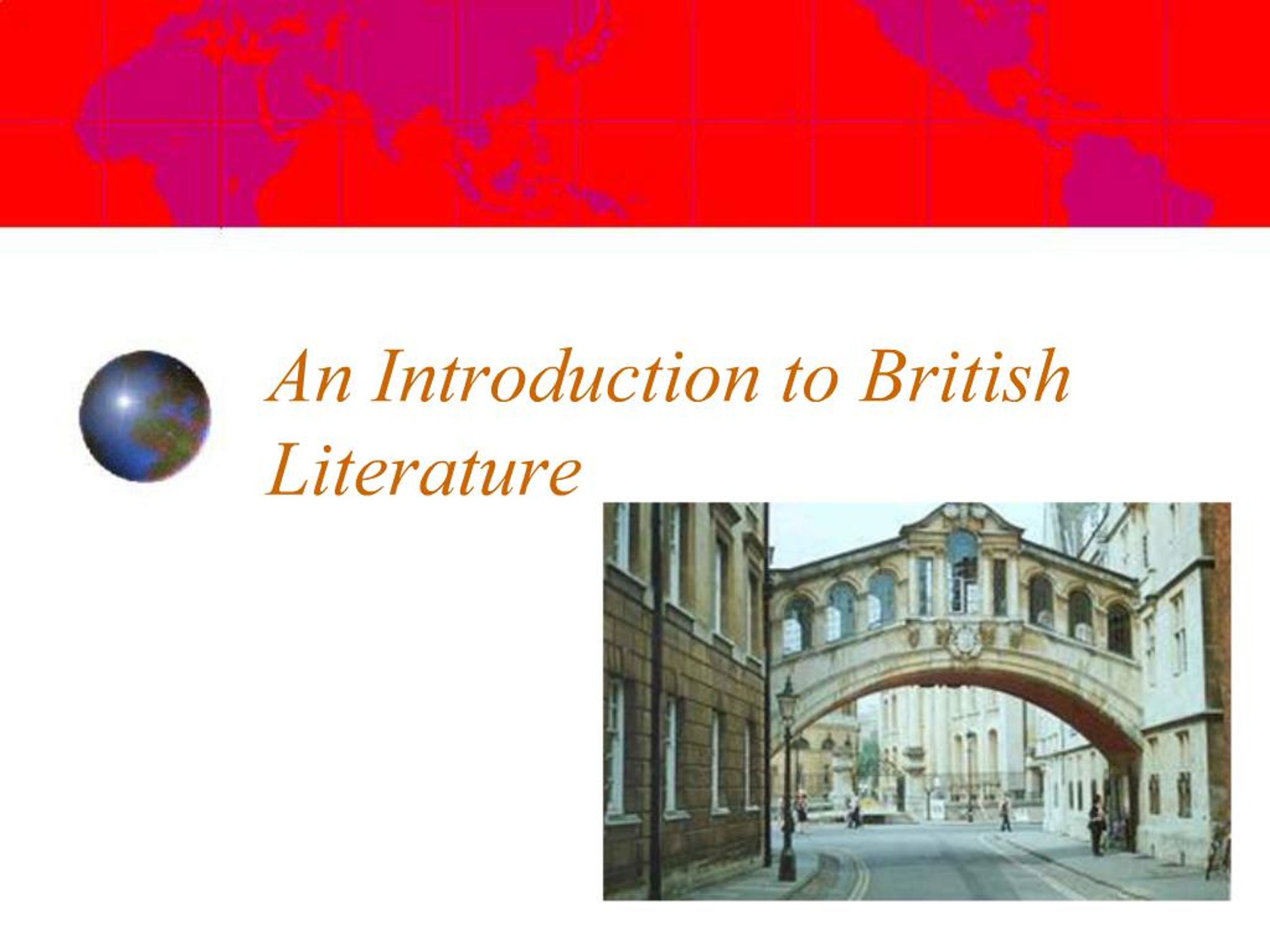 PPT - An Introduction to British Literature PowerPoint Presentation ...