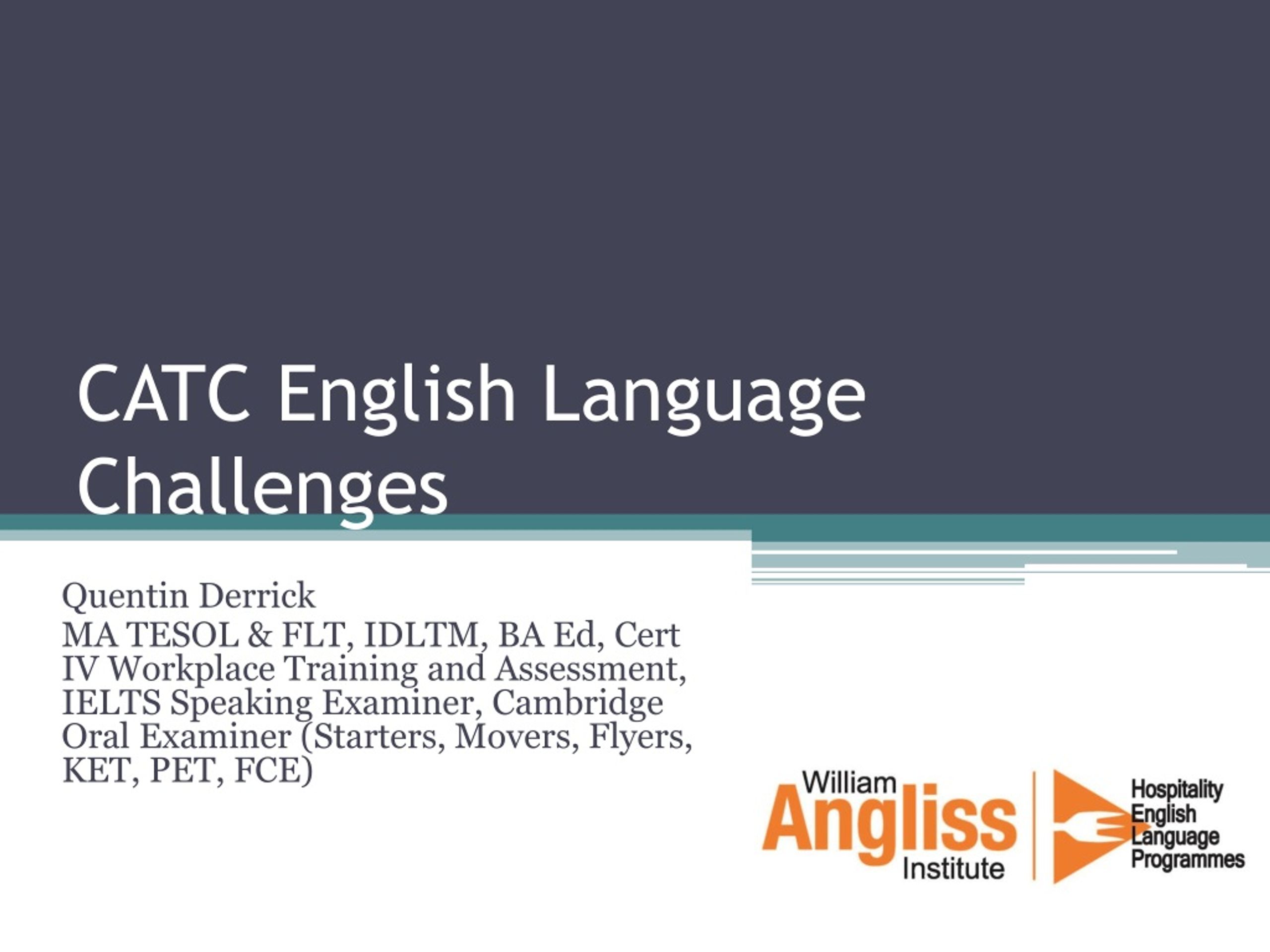 PPT - CATC English Language Challenges PowerPoint Presentation, free ...
