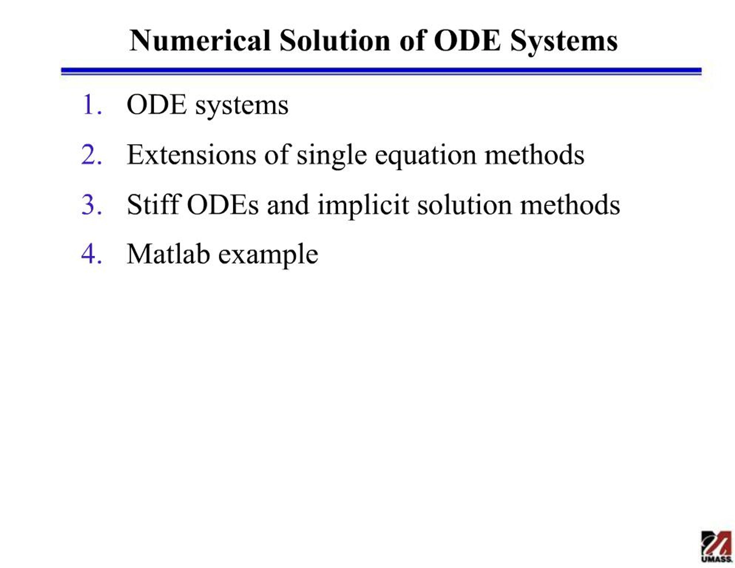 PPT - Numerical Solution of ODE Systems PowerPoint Presentation, free ...