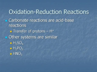 PPT - Oxidation/Reduction Reactions PowerPoint Presentation, free ...