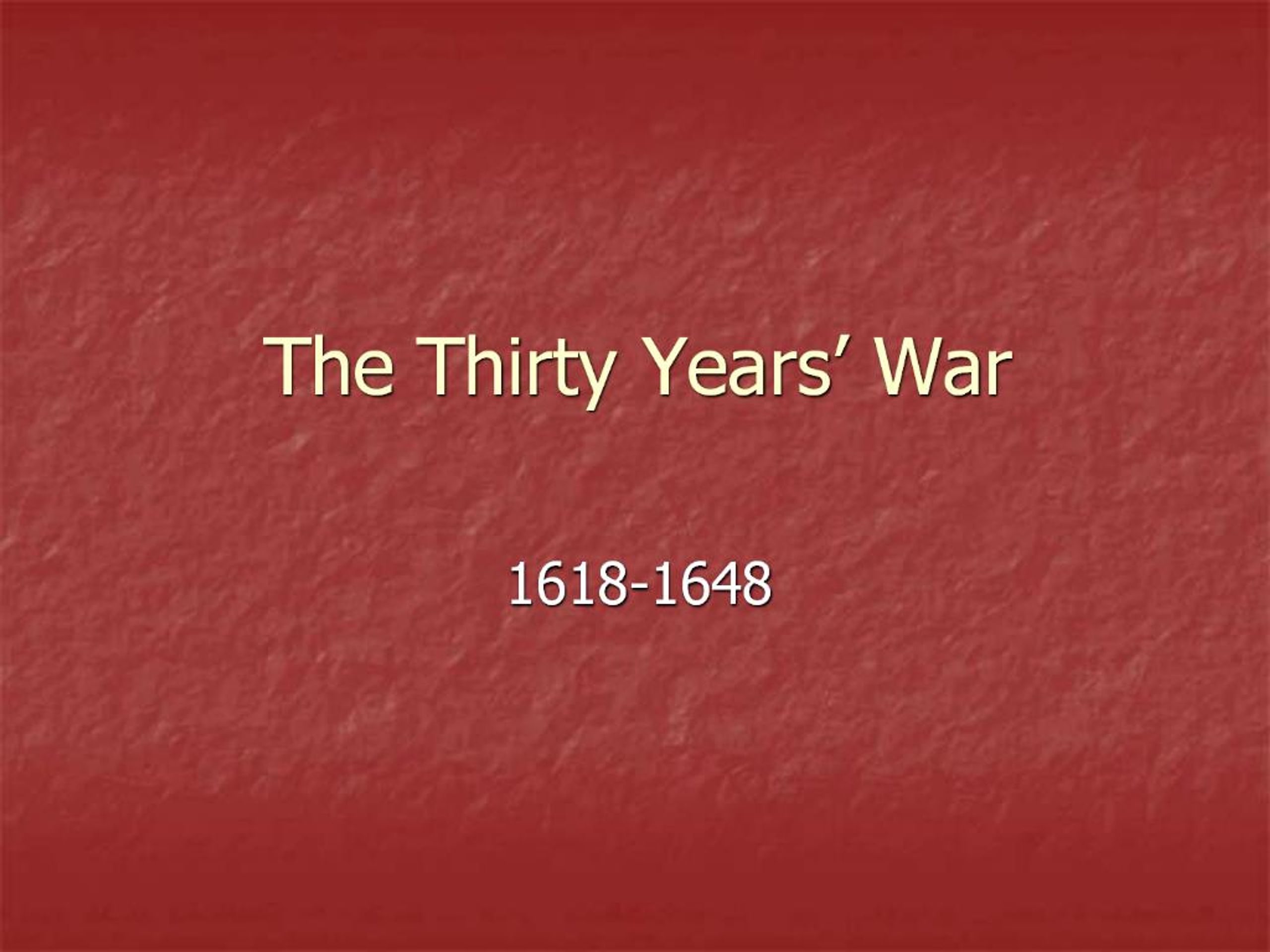 PPT - The Thirty Years War PowerPoint Presentation, free download - ID ...