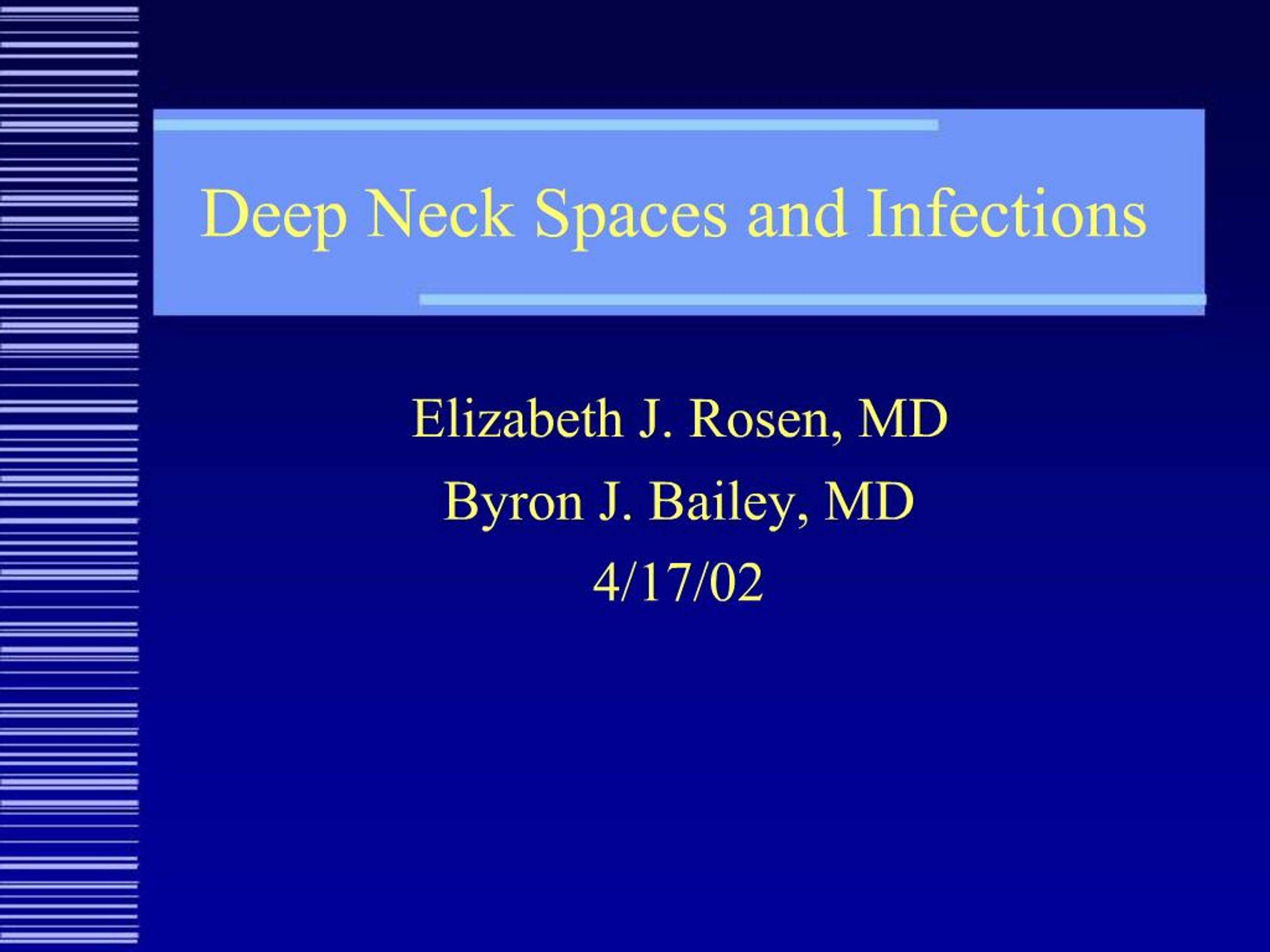PPT - Deep Neck Spaces and Infections PowerPoint Presentation, free ...