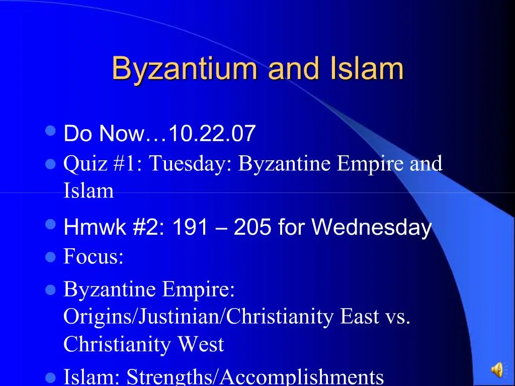 PPT - Byzantium and Islam PowerPoint Presentation, free download - ID ...