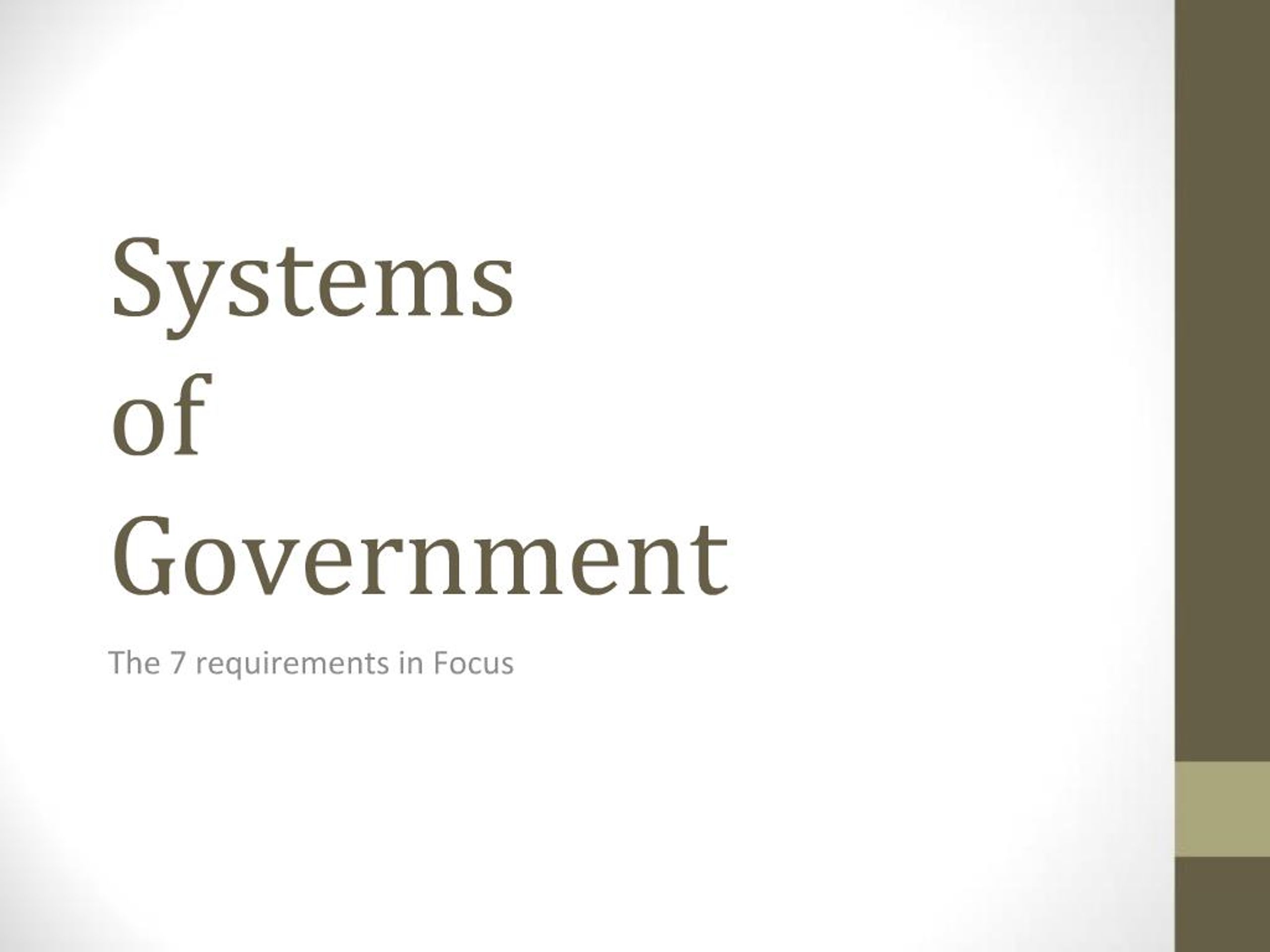 PPT - Systems of Government PowerPoint Presentation, free download - ID ...