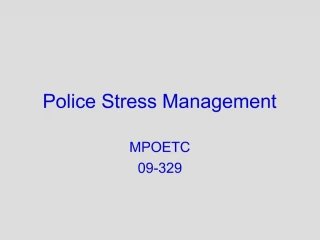 PPT - Stress in Police Departments PowerPoint Presentation, free ...