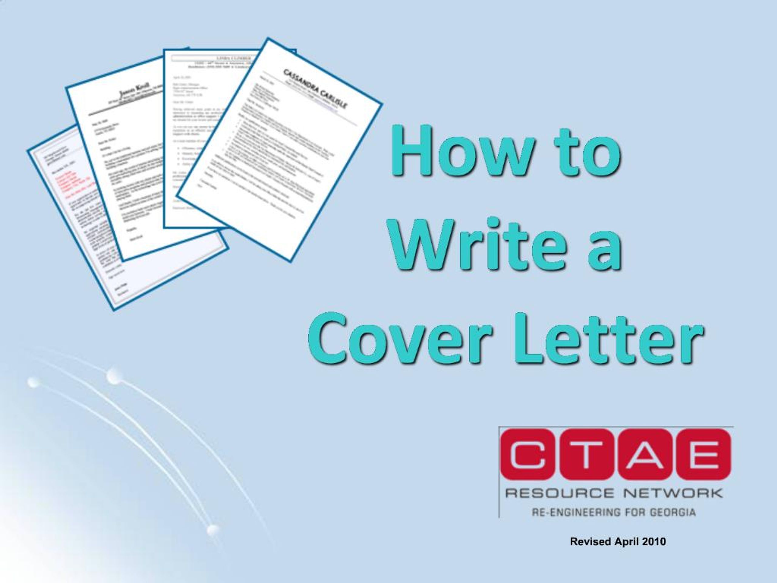 PPT - How to Write a Cover Letter PowerPoint Presentation, free ...